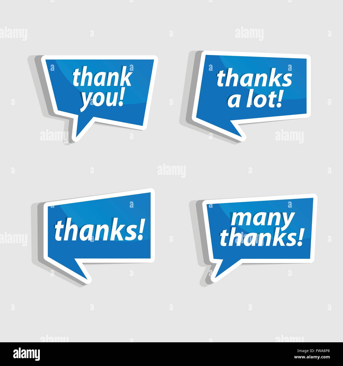 Speech bubbles to talk about thank A vector illustration Stock Vector ...