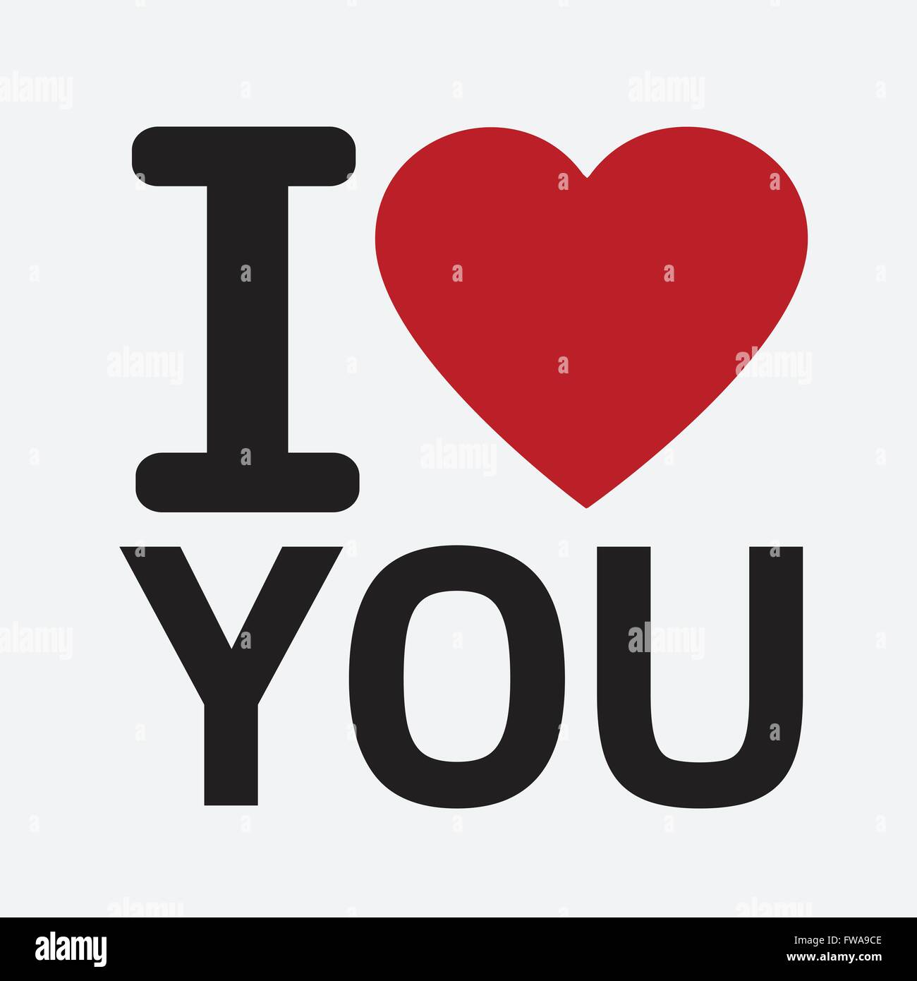 I love you Stock Vector Image & Art - Alamy