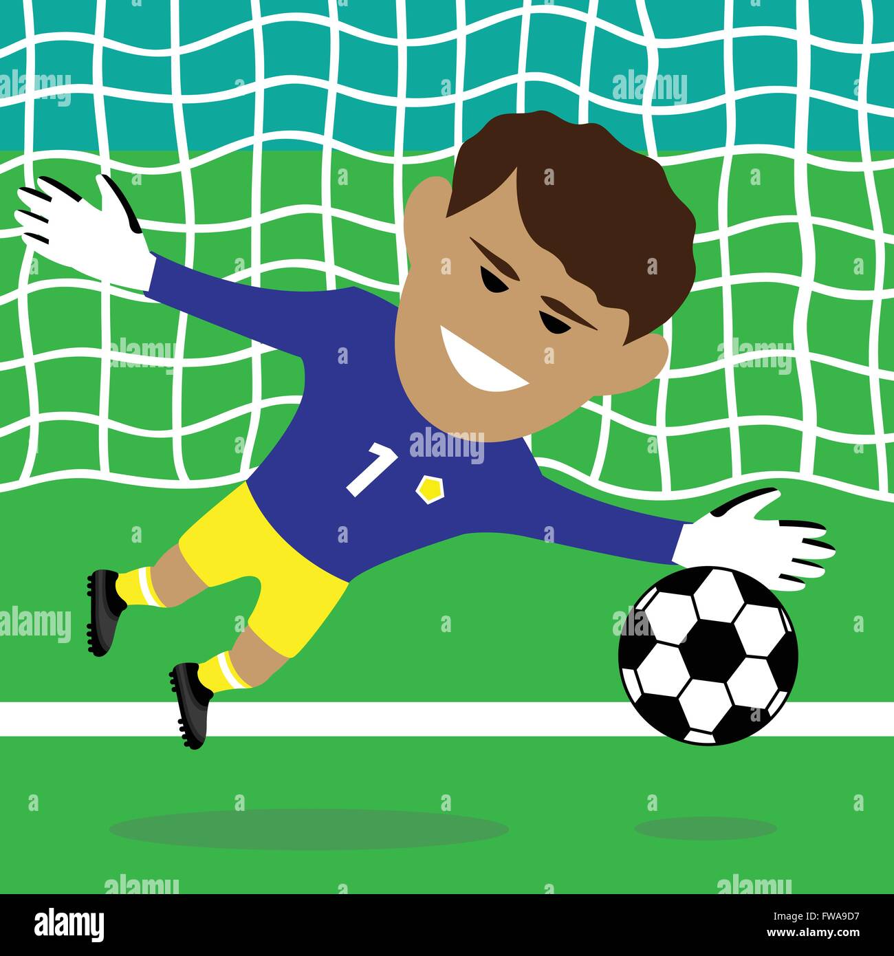 goalkeeper vector illustration Stock Vector Image & Art - Alamy