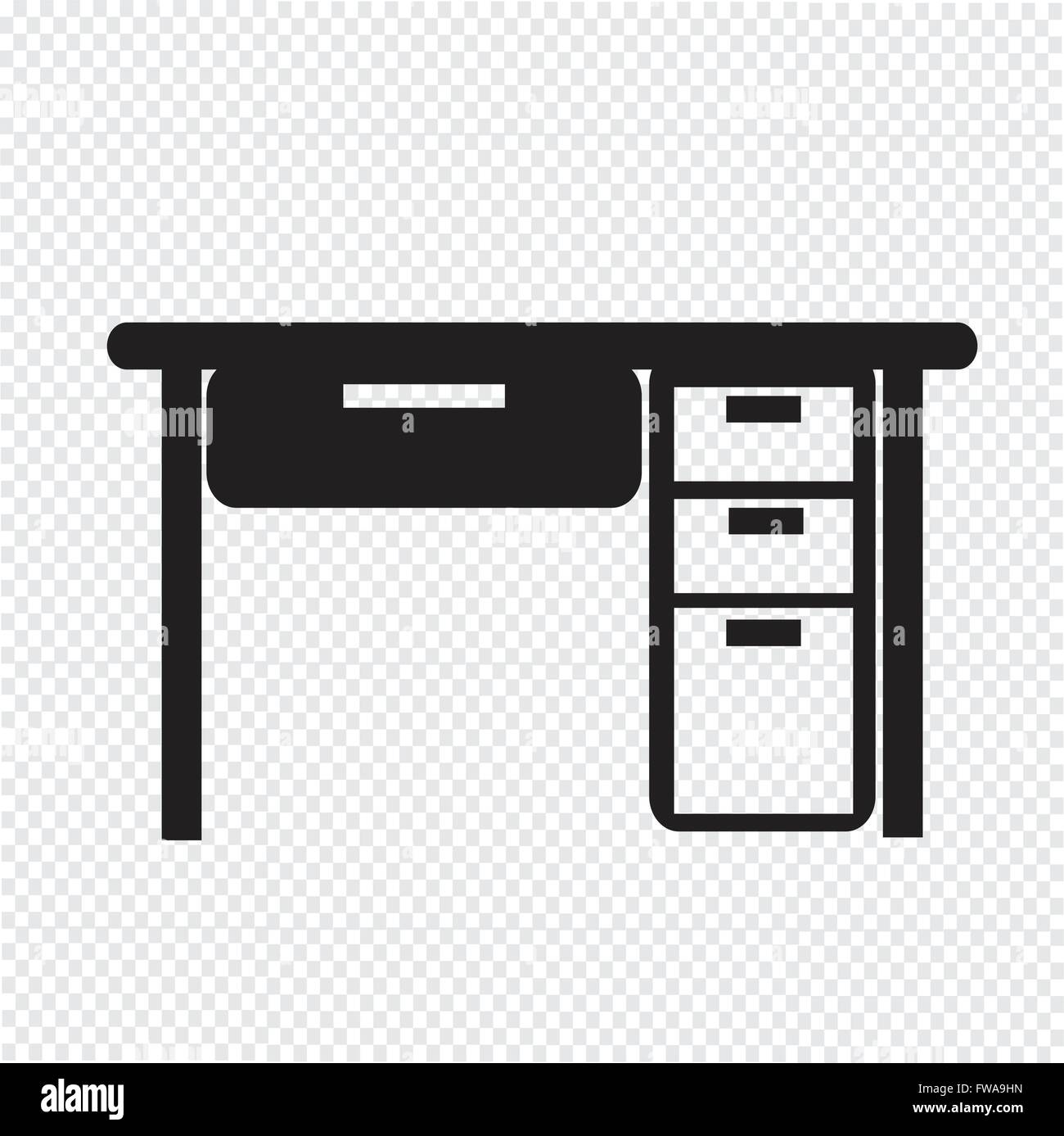 Table Office Icon Stock Vector Image & Art - Alamy