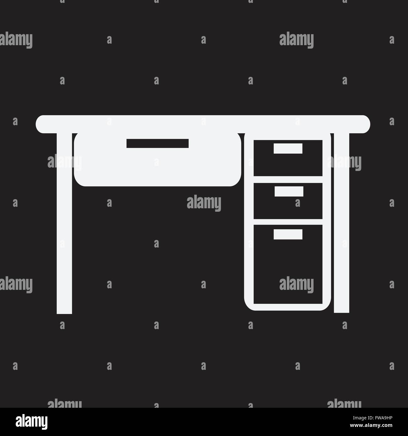 Table Office Icon Stock Vector Image & Art - Alamy