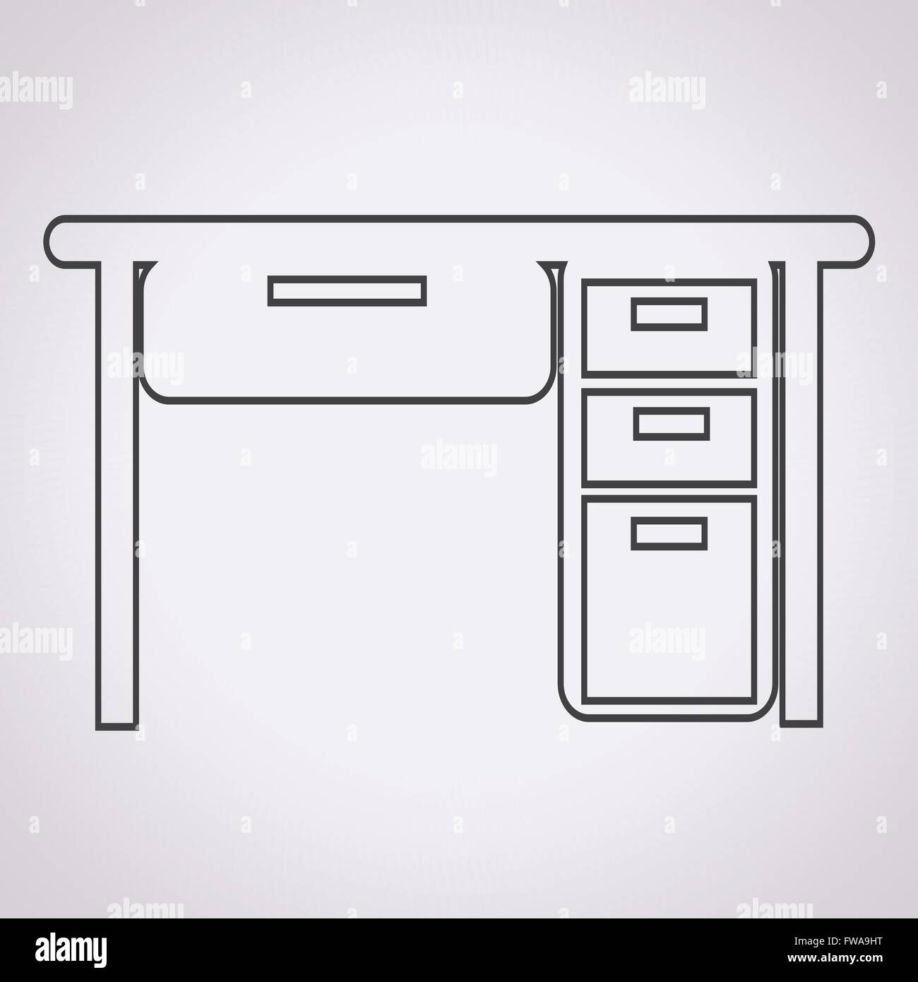 Table Office Icon Stock Vector Image & Art - Alamy