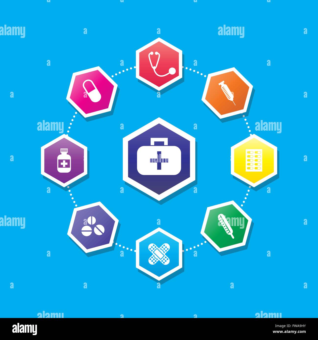 Medical icon set hi-res stock photography and images - Alamy