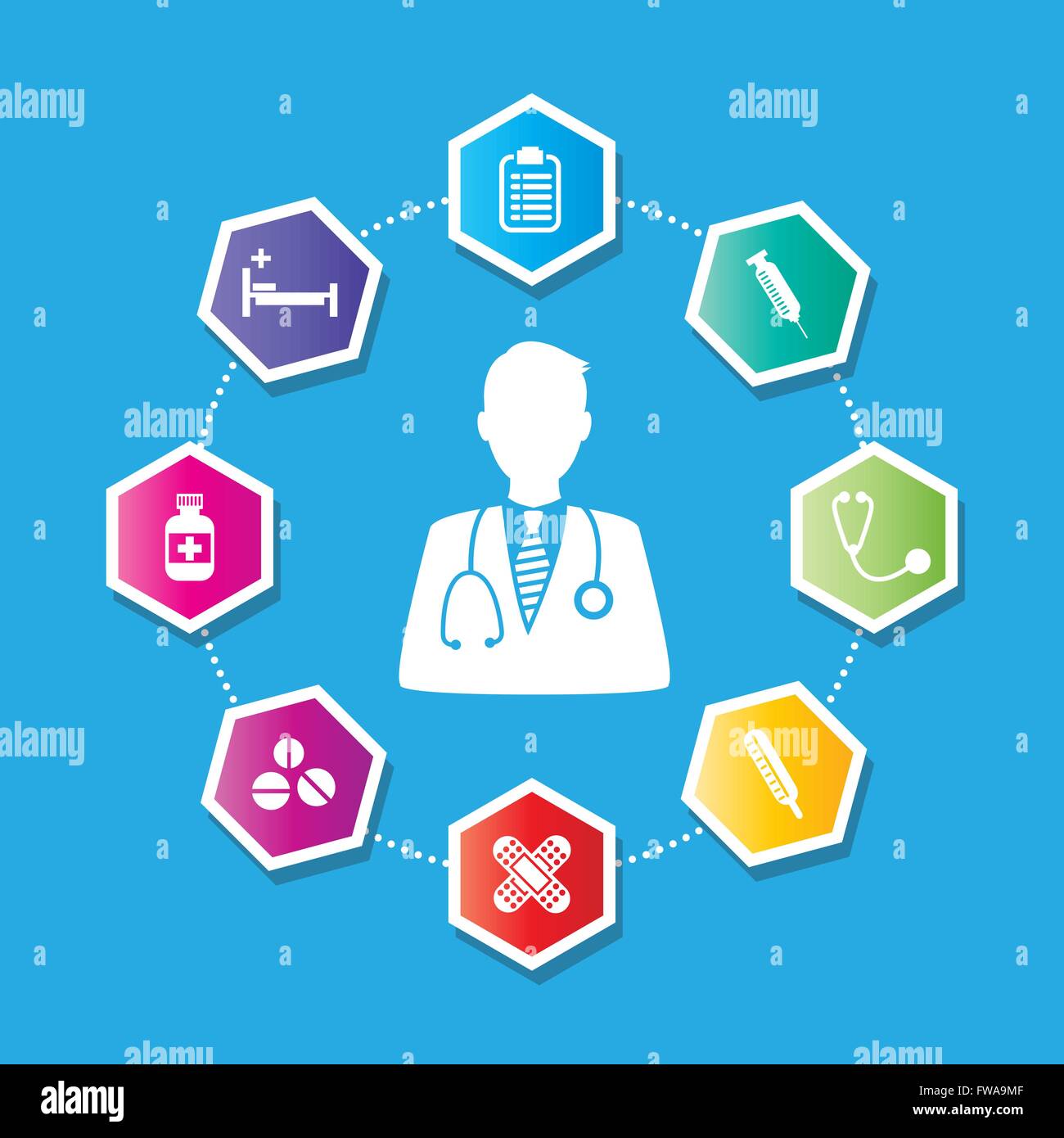 Doctor icon vector vectors hi-res stock photography and images - Alamy