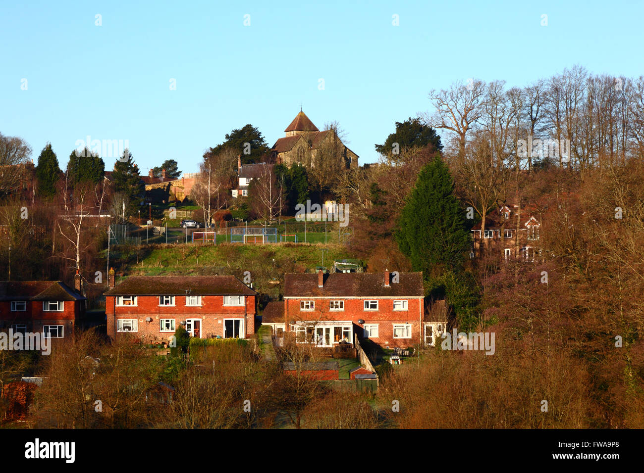View across to Bidborough church from Brookhurst Meadow, on the ...