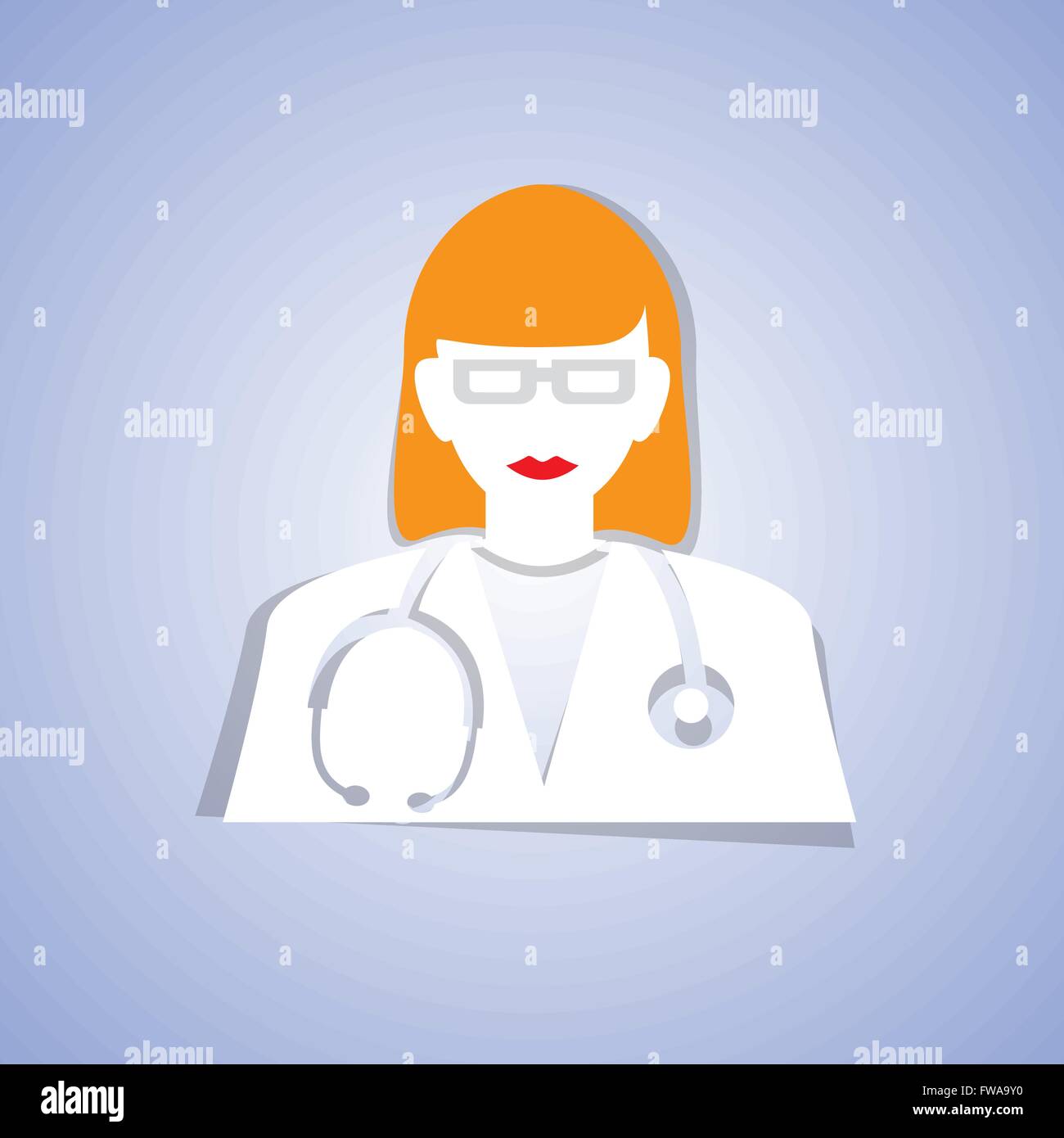 Medical staff female doctor Stock Vector Images - Alamy