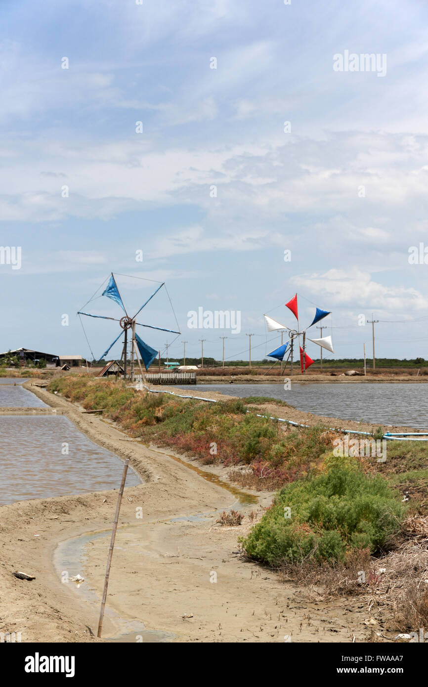Wind Turbine for pumping sea water. For the production of salt, using ...