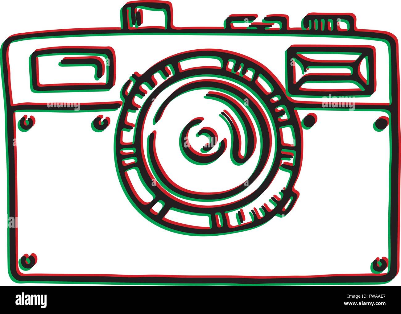 Doodle photo camera. Vector hand draw illustration Stock Vector Image ...