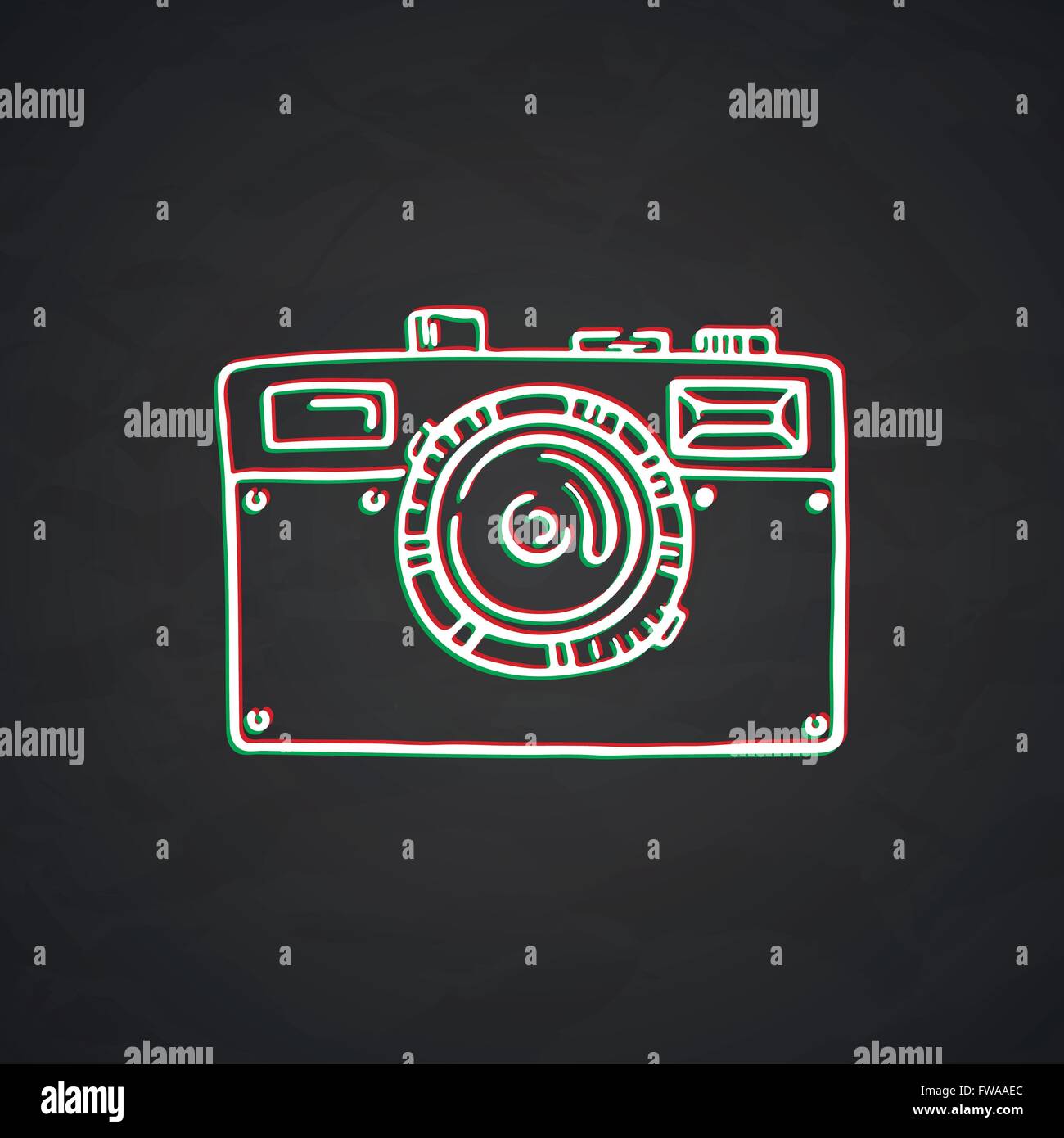 Doodle photo camera. Vector hand draw illustration Stock Vector Image ...