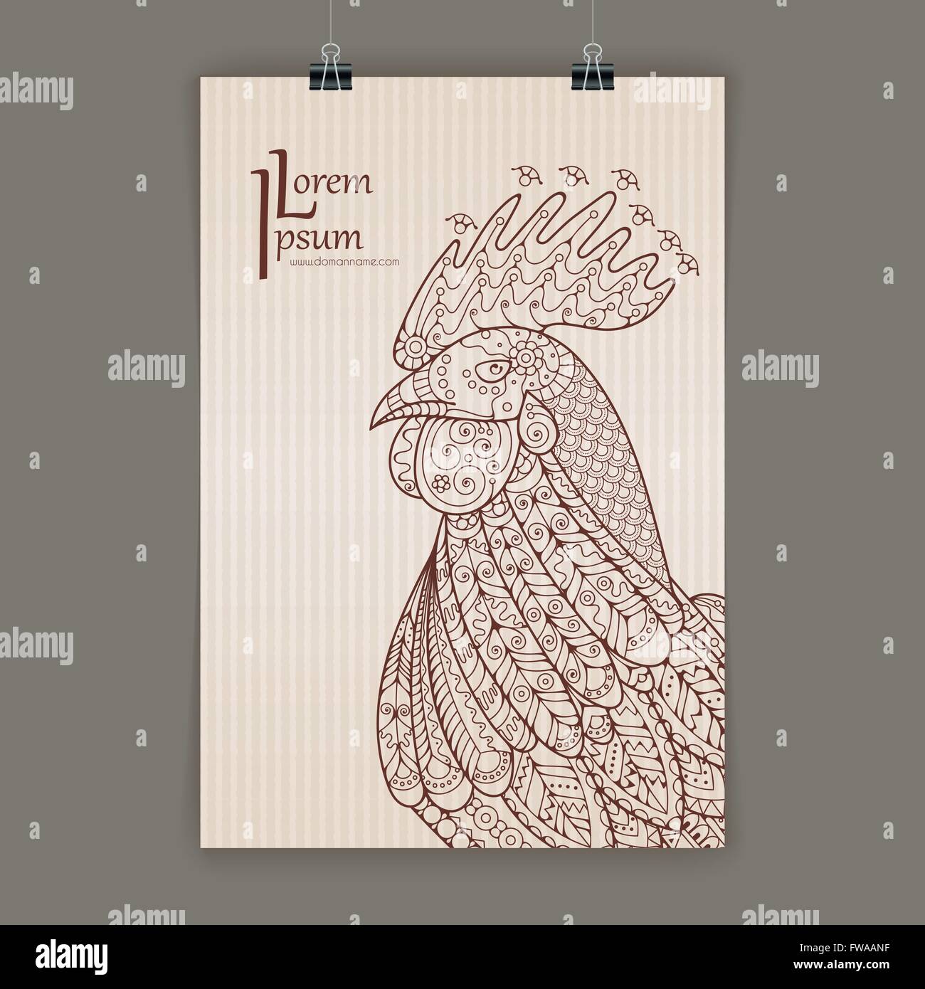 Stylish presentation of wall poster, magazine cover, design paper print ...