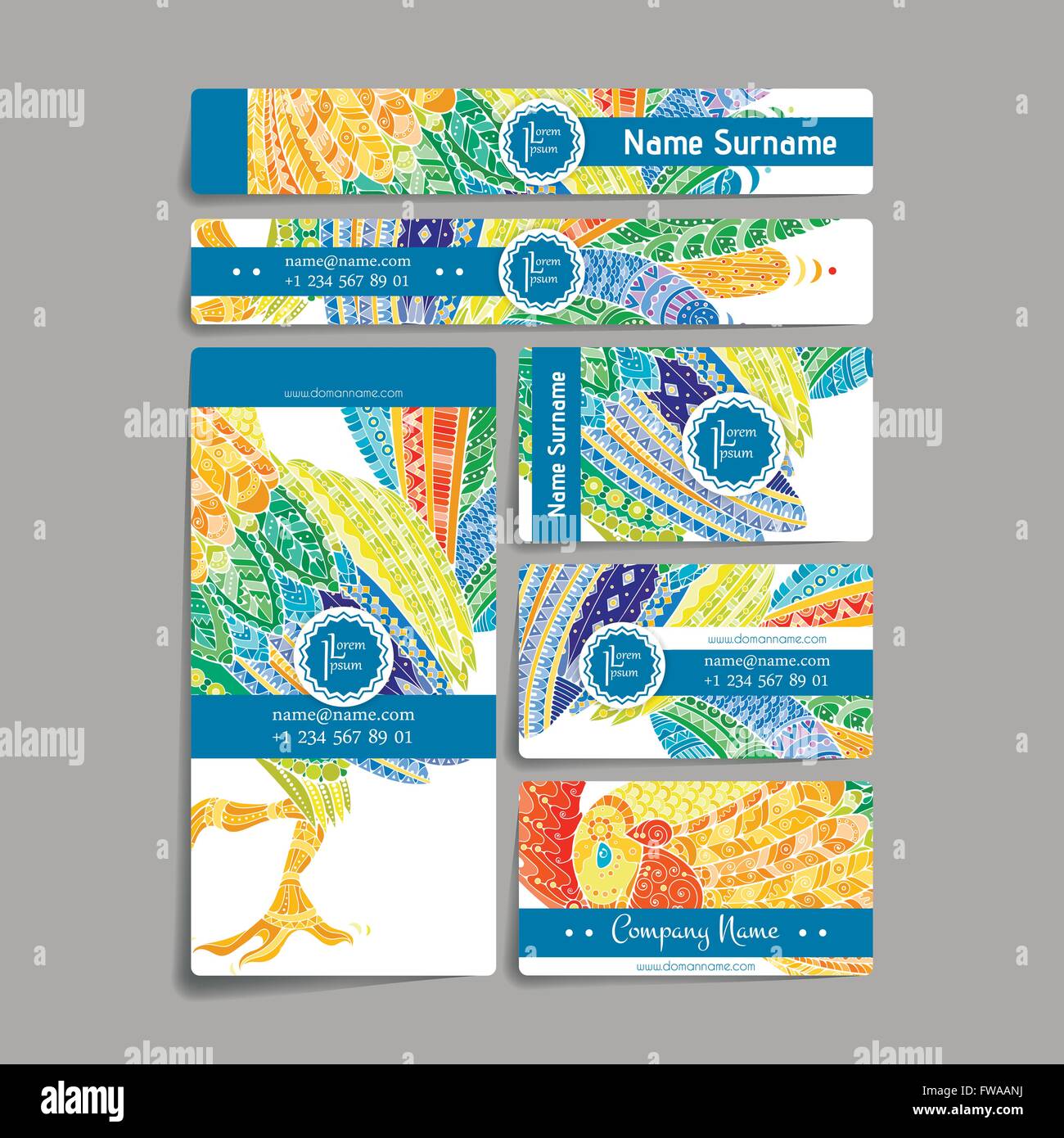 Set of vector design templates. Brochures in random colorful style ...