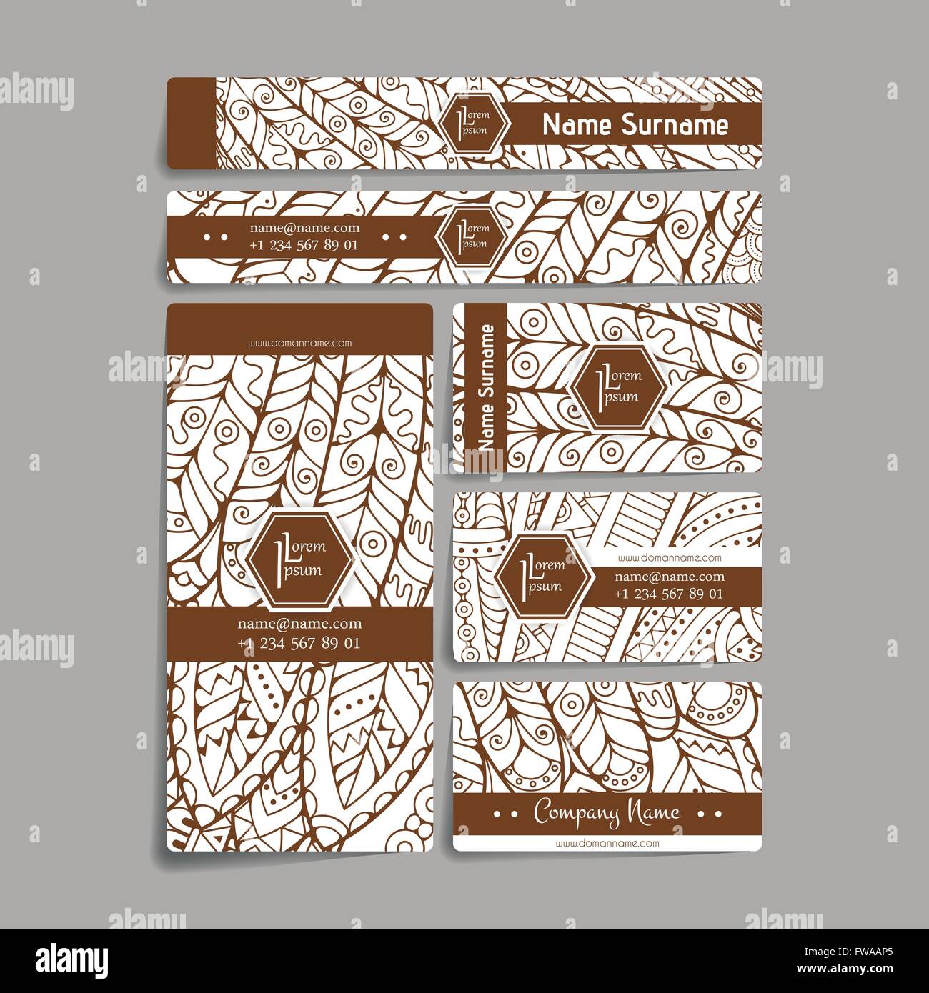 Set of vector design templates. Brochures in random colorful style ...