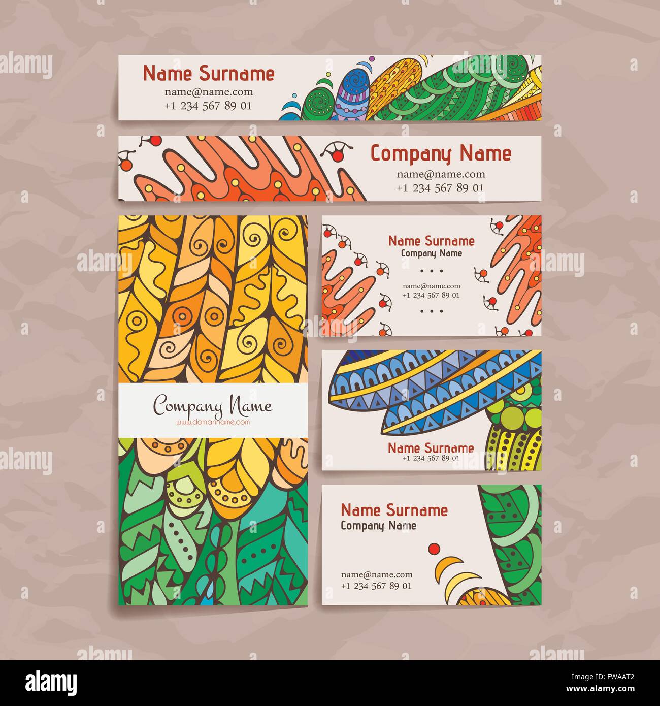 Set of vector design templates. Brochures in random colorful style ...