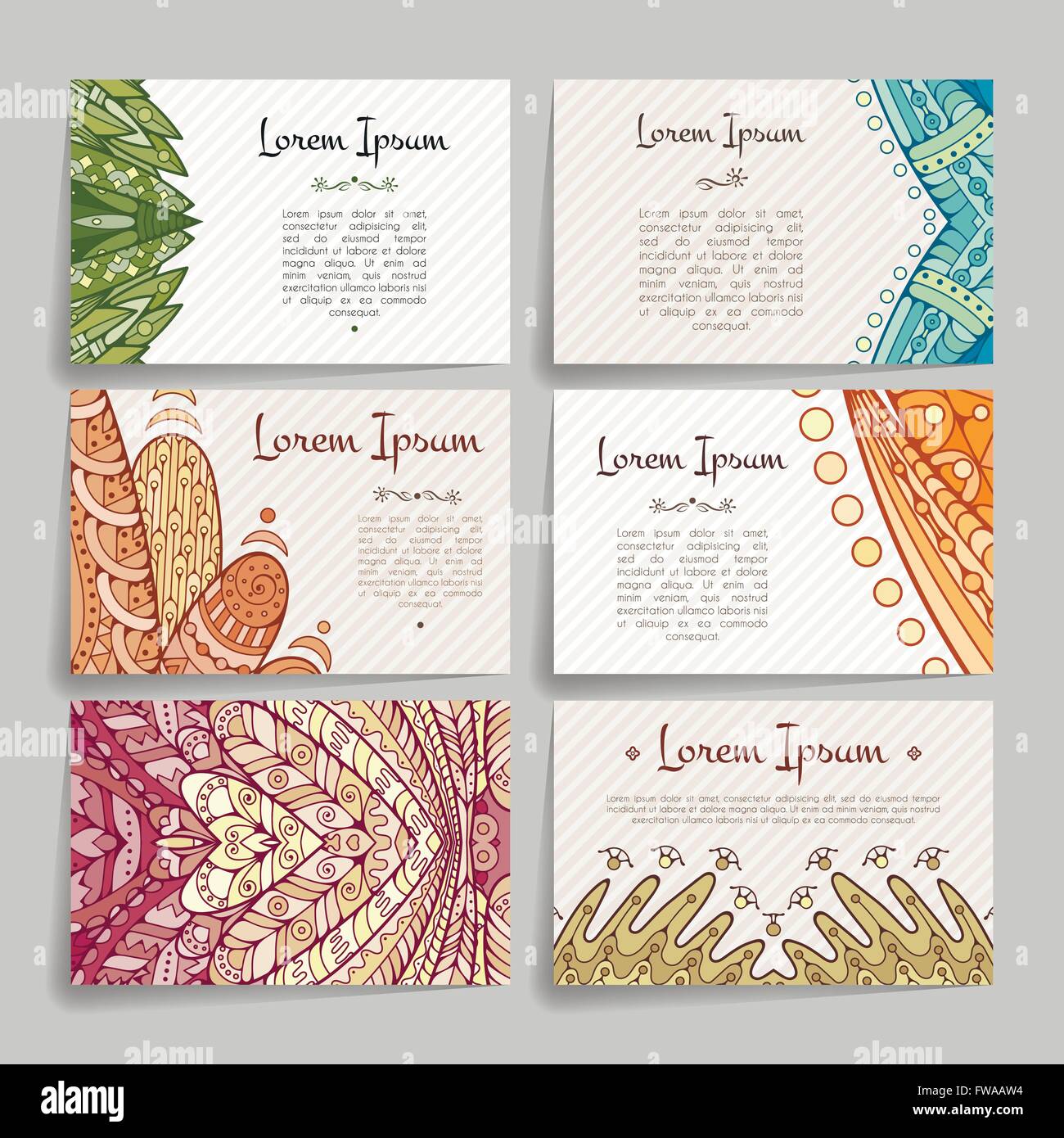 Set of vector design templates. Brochures in random colorful style ...