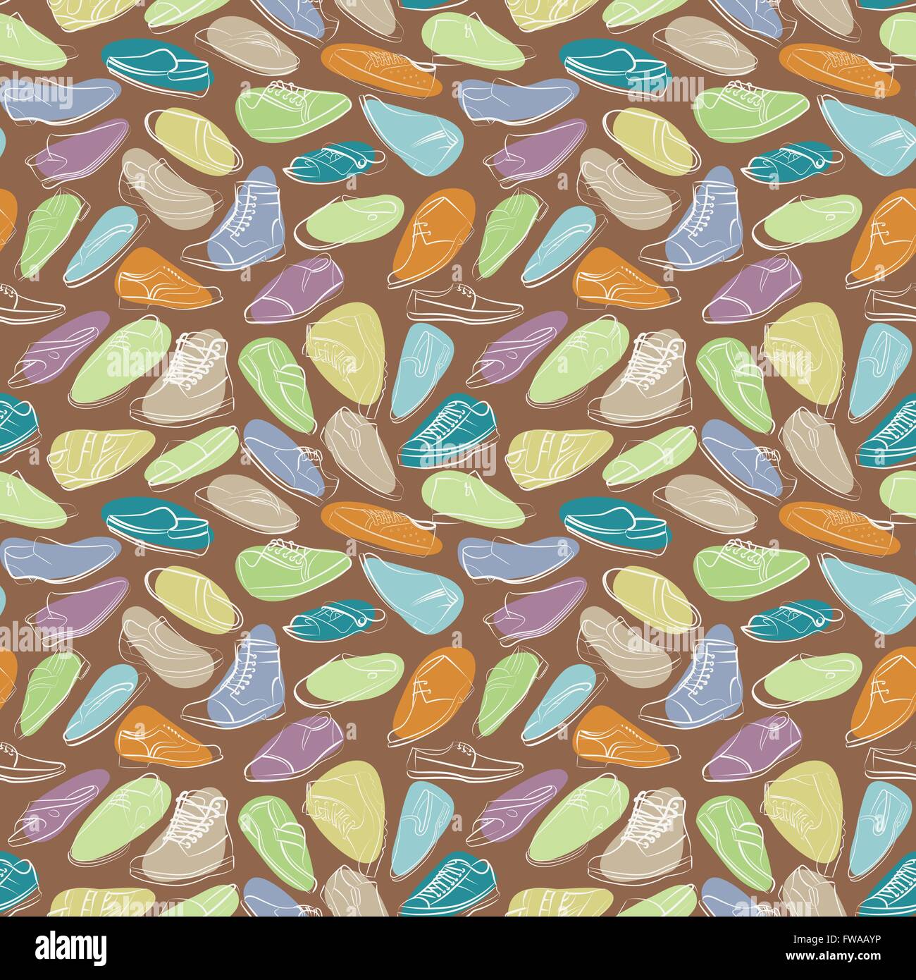 Vector seamless pattern of variety men shoes Stock Vector Image & Art ...