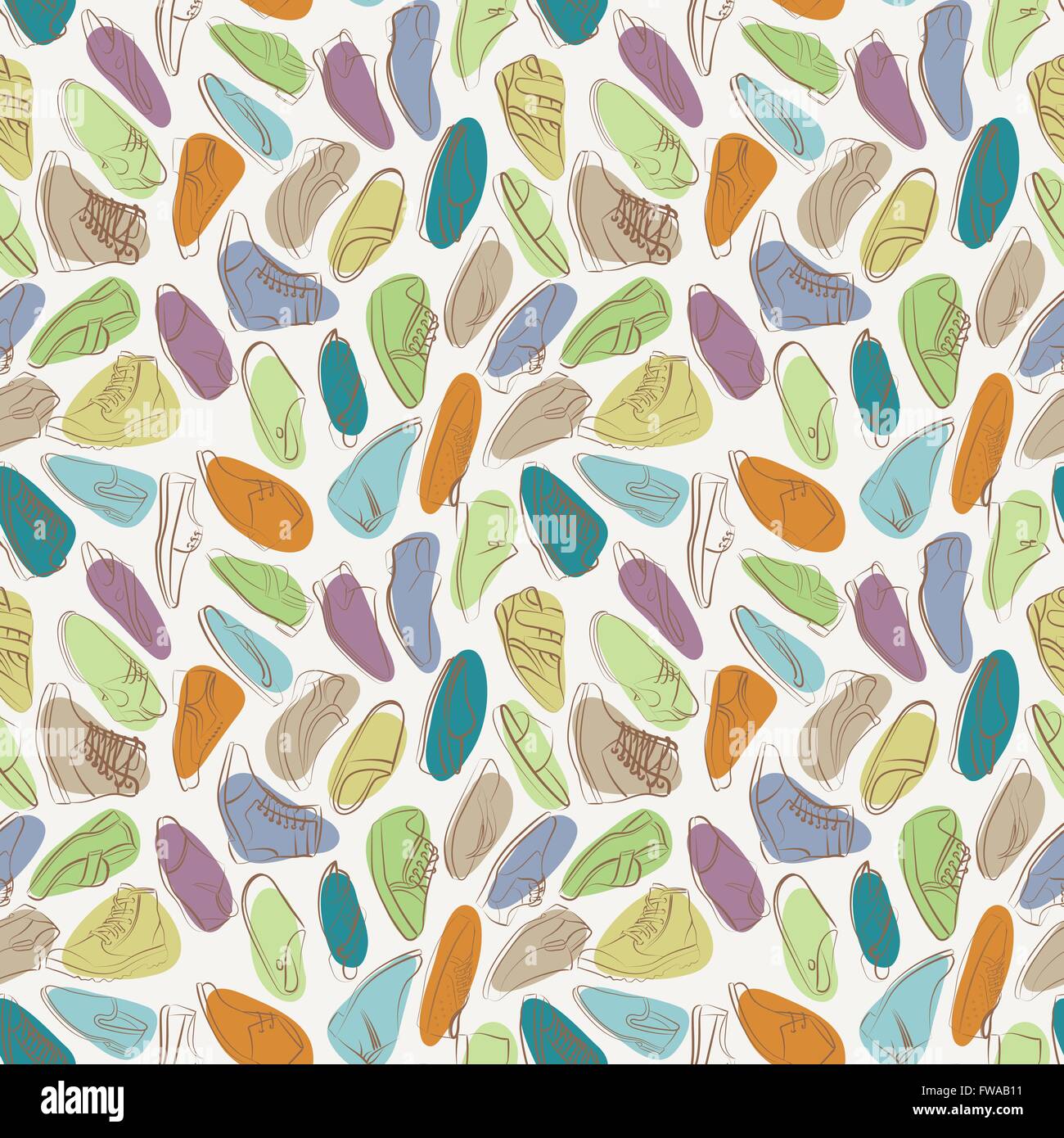Vector seamless pattern of variety men shoes Stock Vector Image & Art ...