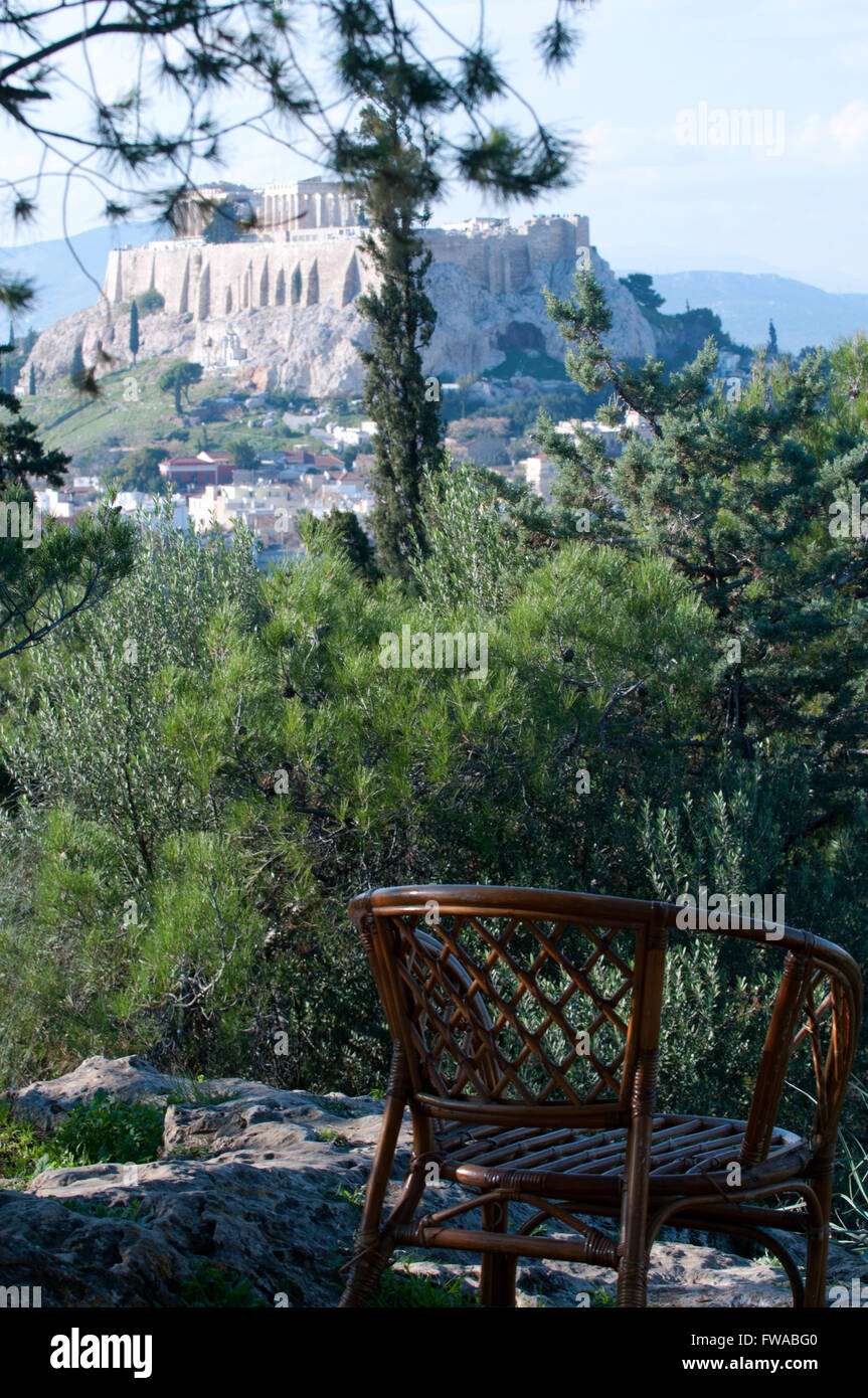View of the Acropolis from Hill of Ardettos, Pangrati, Athens, Attica ...