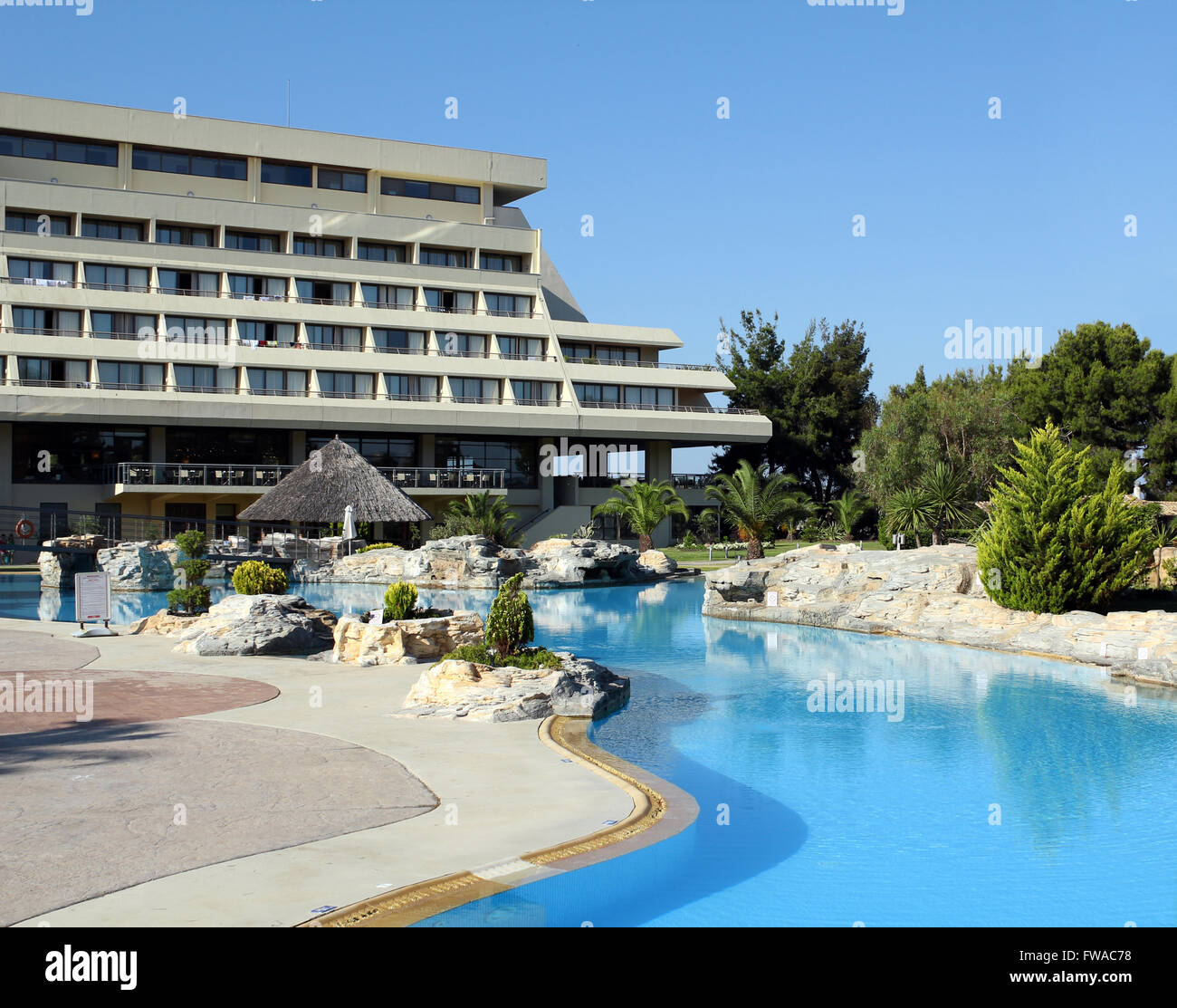 swimming pool Porto Carras Greece Stock Photo - Alamy