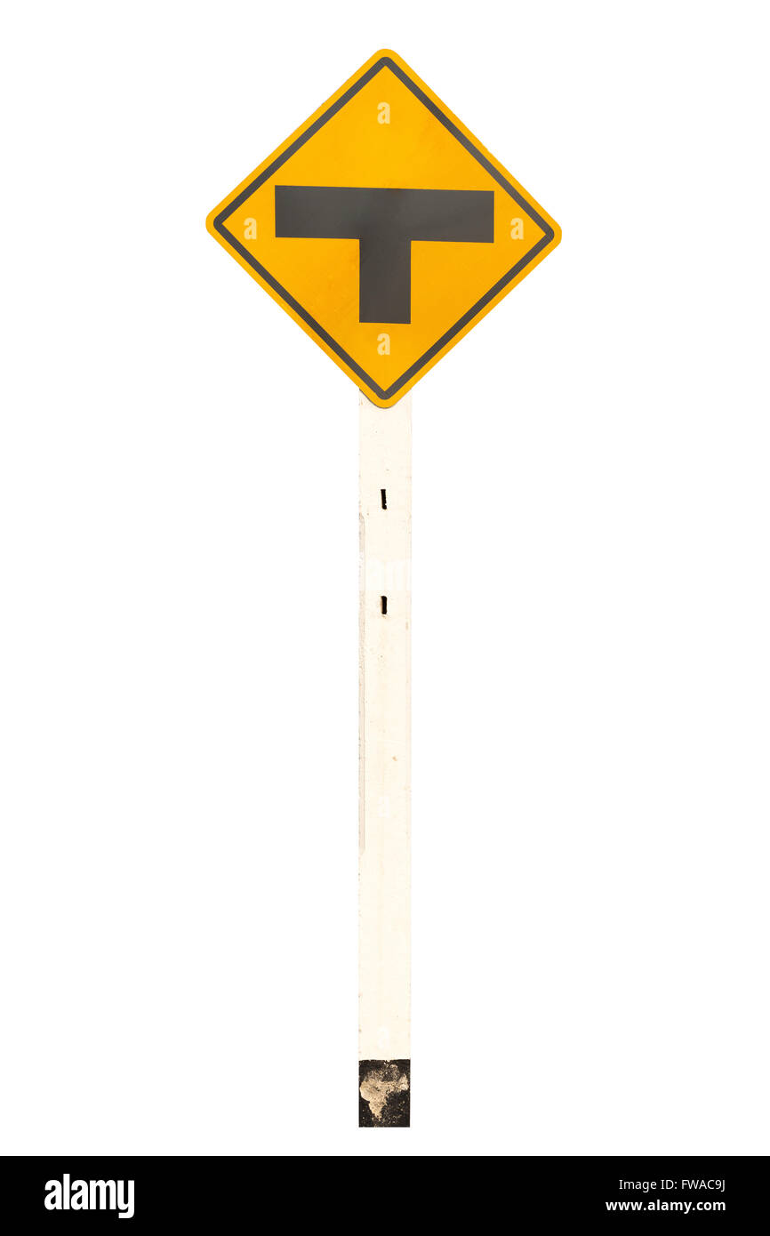 Road t junction Cut Out Stock Images & Pictures - Alamy