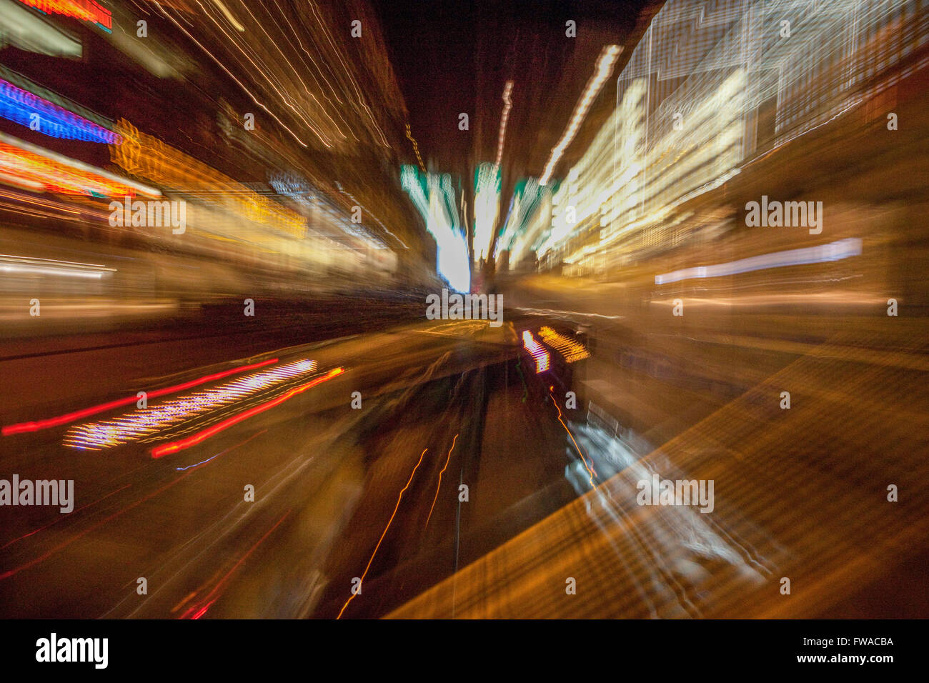 Lights on city streets by night,abstract light speed Stock Photo - Alamy