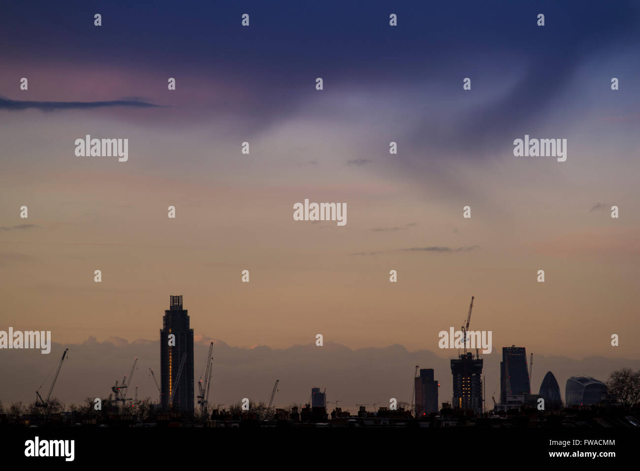 The London skyline in dramatic weather Stock Photo - Alamy