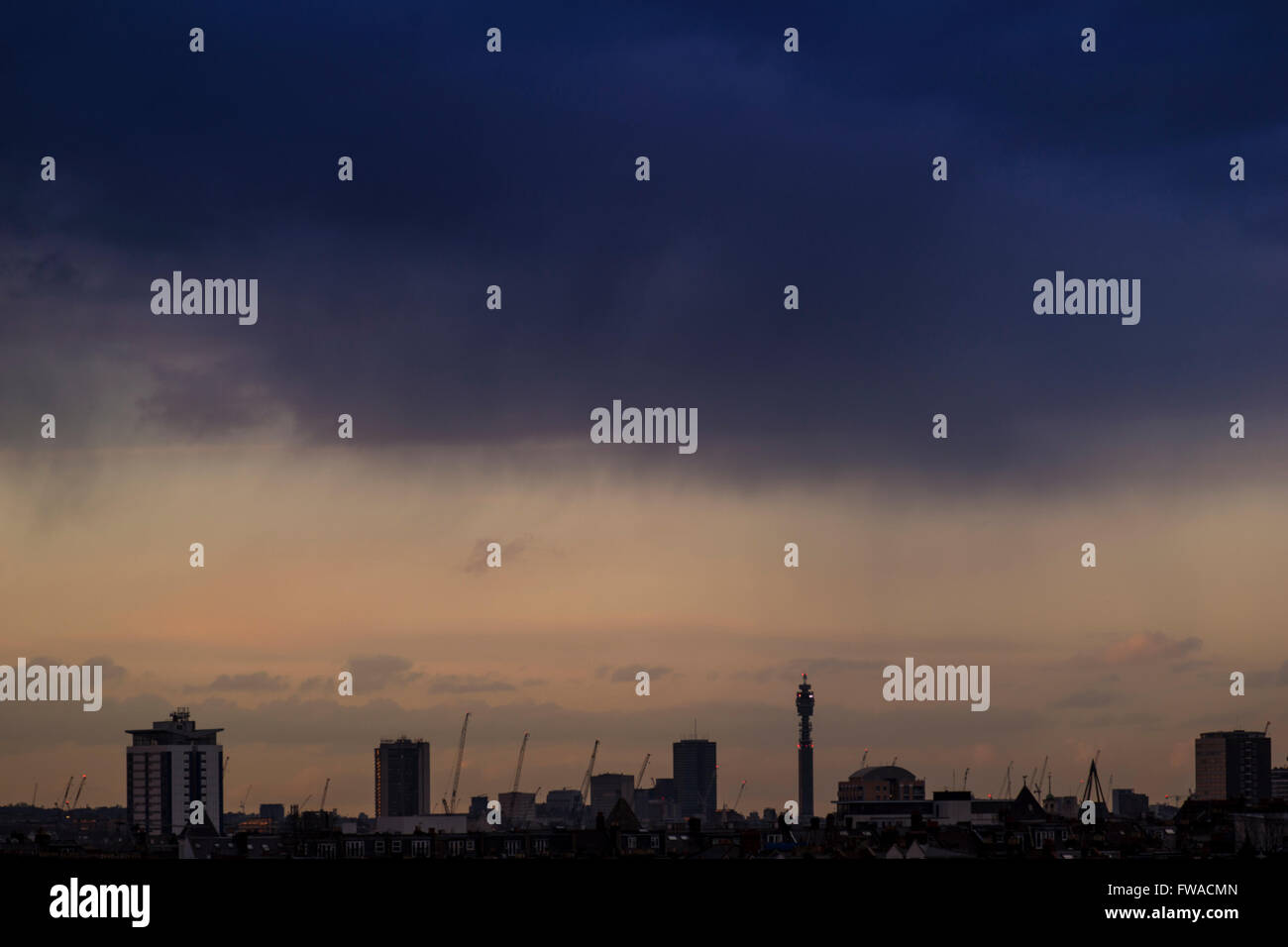 The London skyline in dramatic weather Stock Photo - Alamy