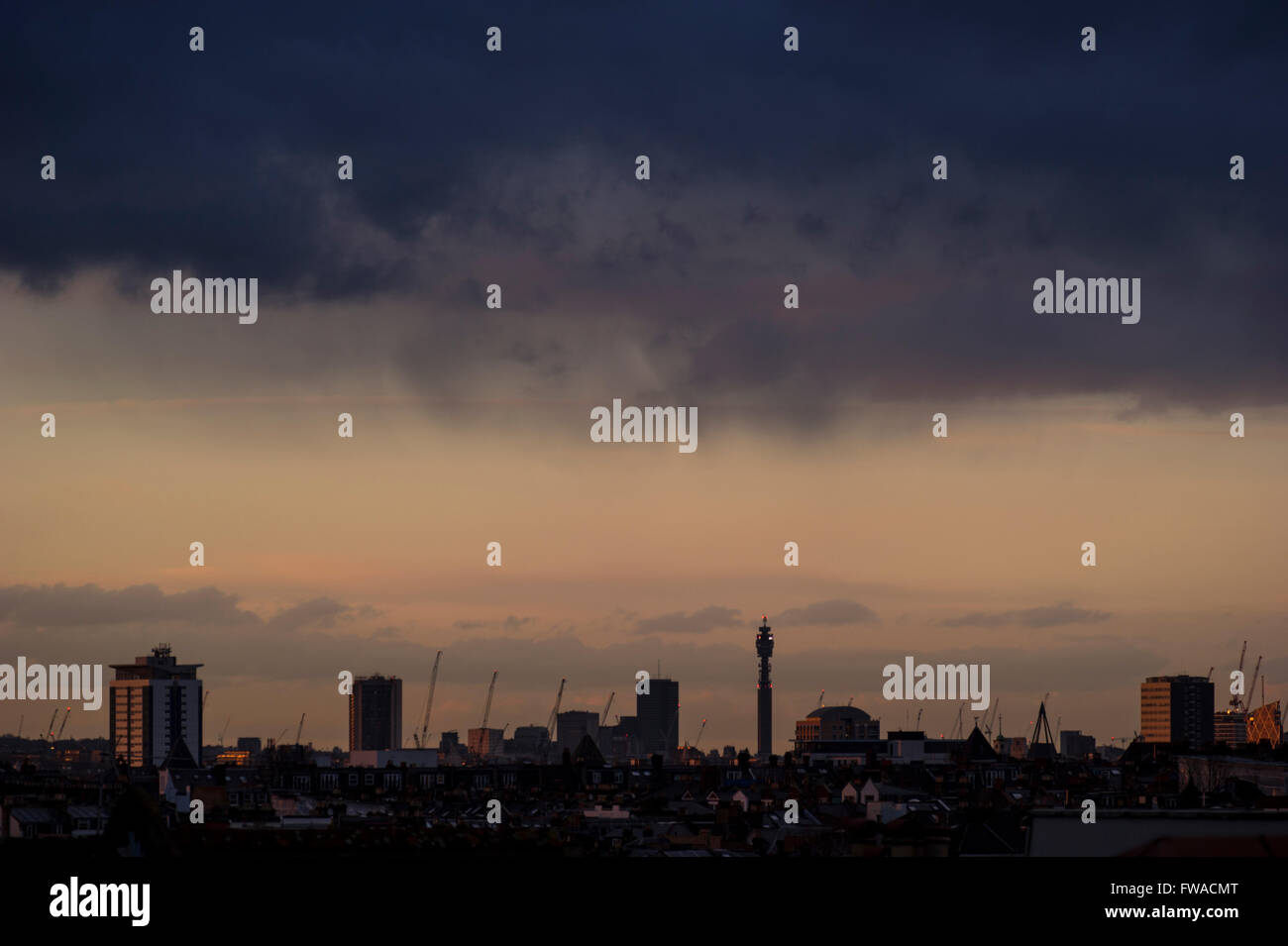 The London skyline in dramatic weather Stock Photo - Alamy