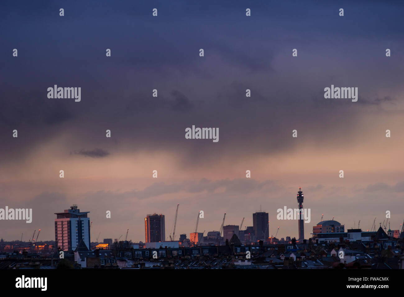 The London skyline in dramatic weather Stock Photo - Alamy