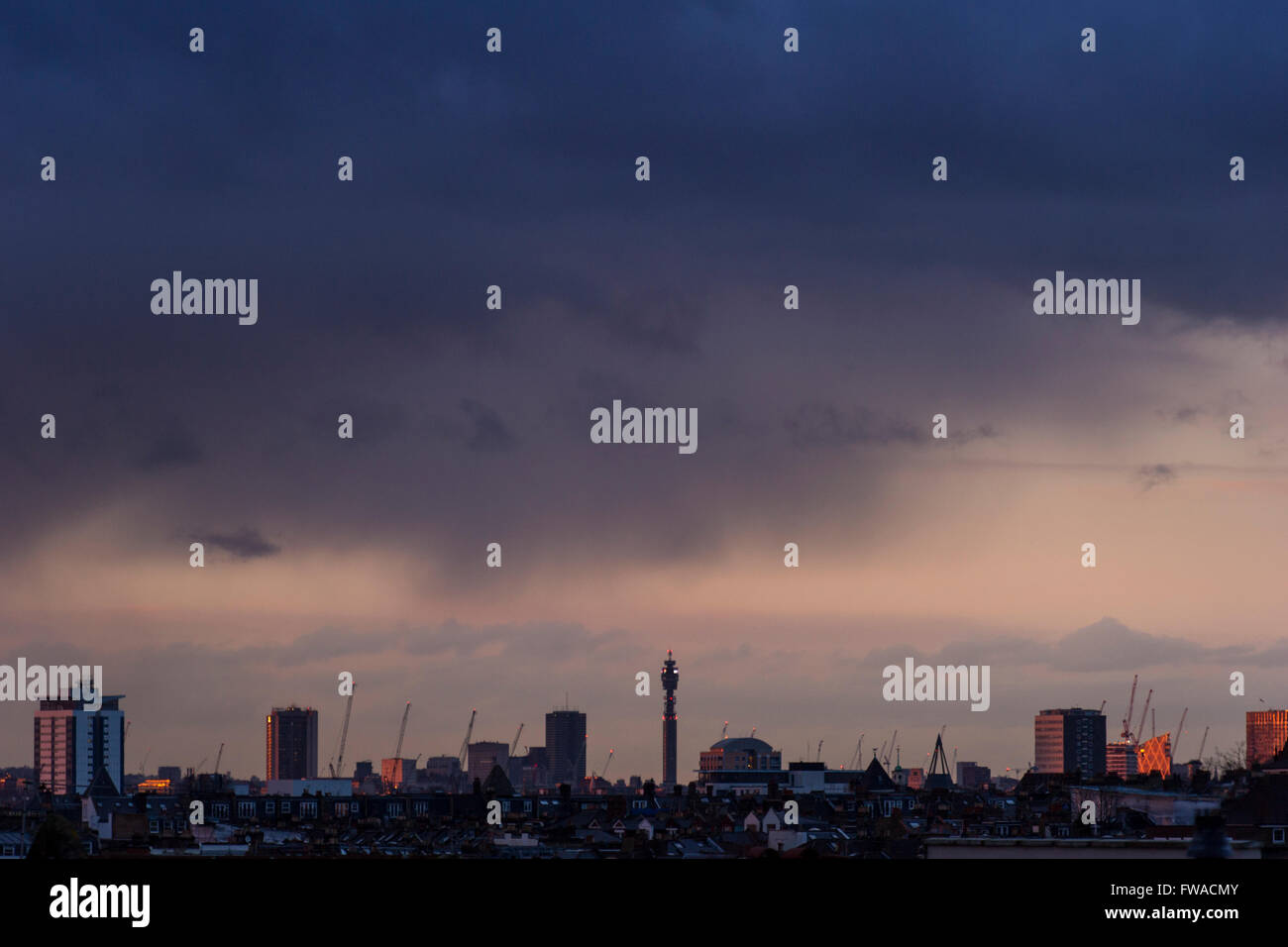The London skyline in dramatic weather Stock Photo - Alamy