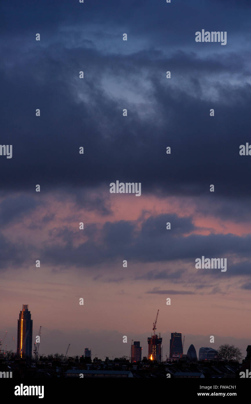 The London skyline in dramatic weather Stock Photo - Alamy