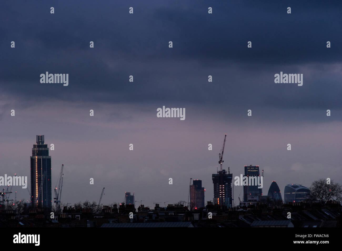 The London skyline in dramatic weather Stock Photo - Alamy