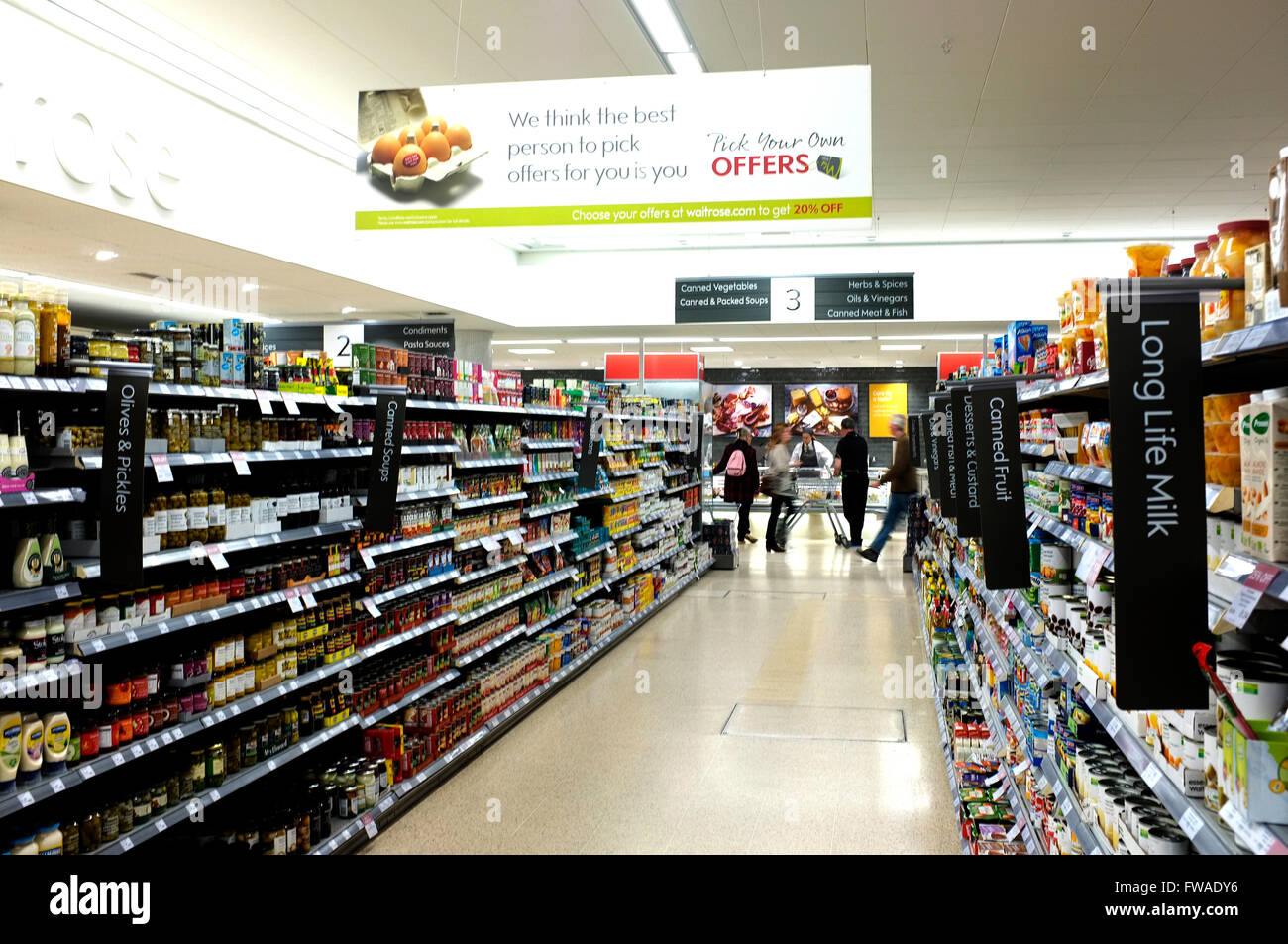 Waitrose supermarket trolleys hi-res stock photography and images - Alamy