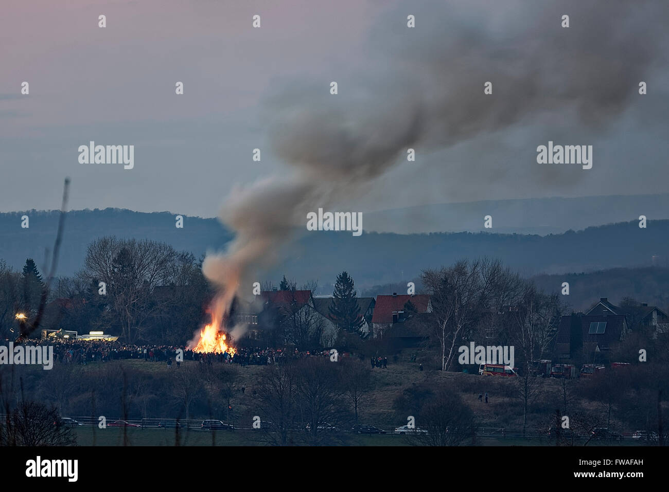 Traditional ceremony of Easter Fire in Harz Germany Stock Photo - Alamy