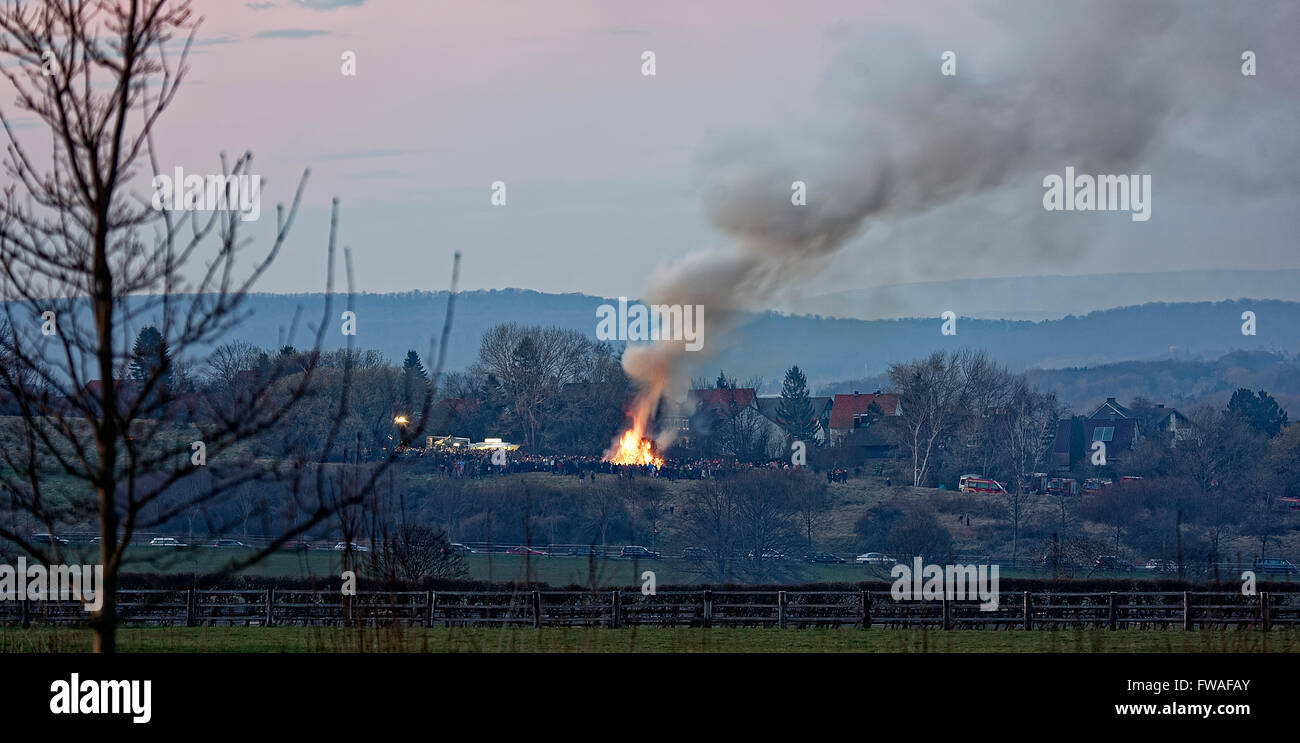 Traditional ceremony of Easter Fire in Harz Germany Stock Photo - Alamy