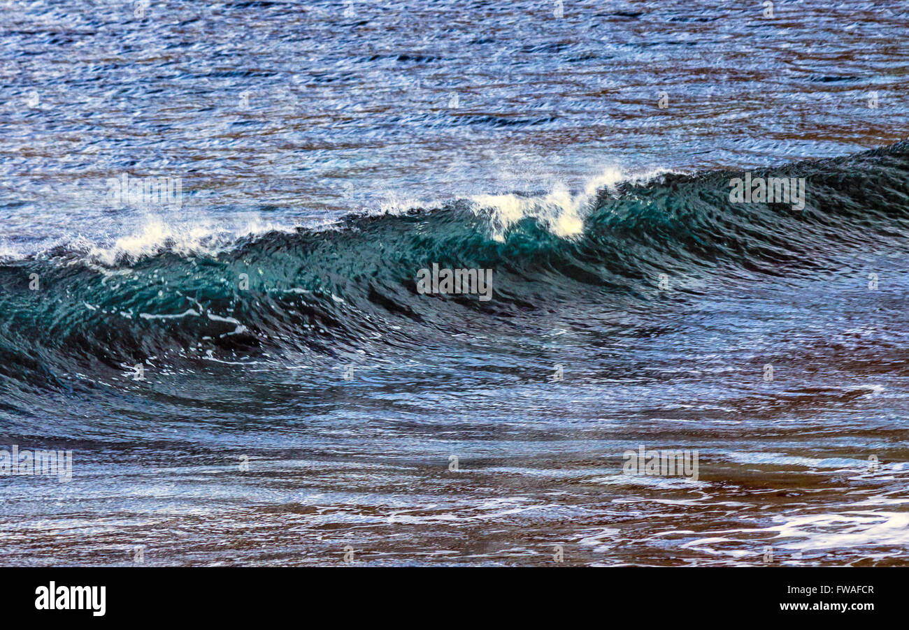 Powerful, Wave in the Atlantic Ocean. Faroe islands, Denmark, Europe ...