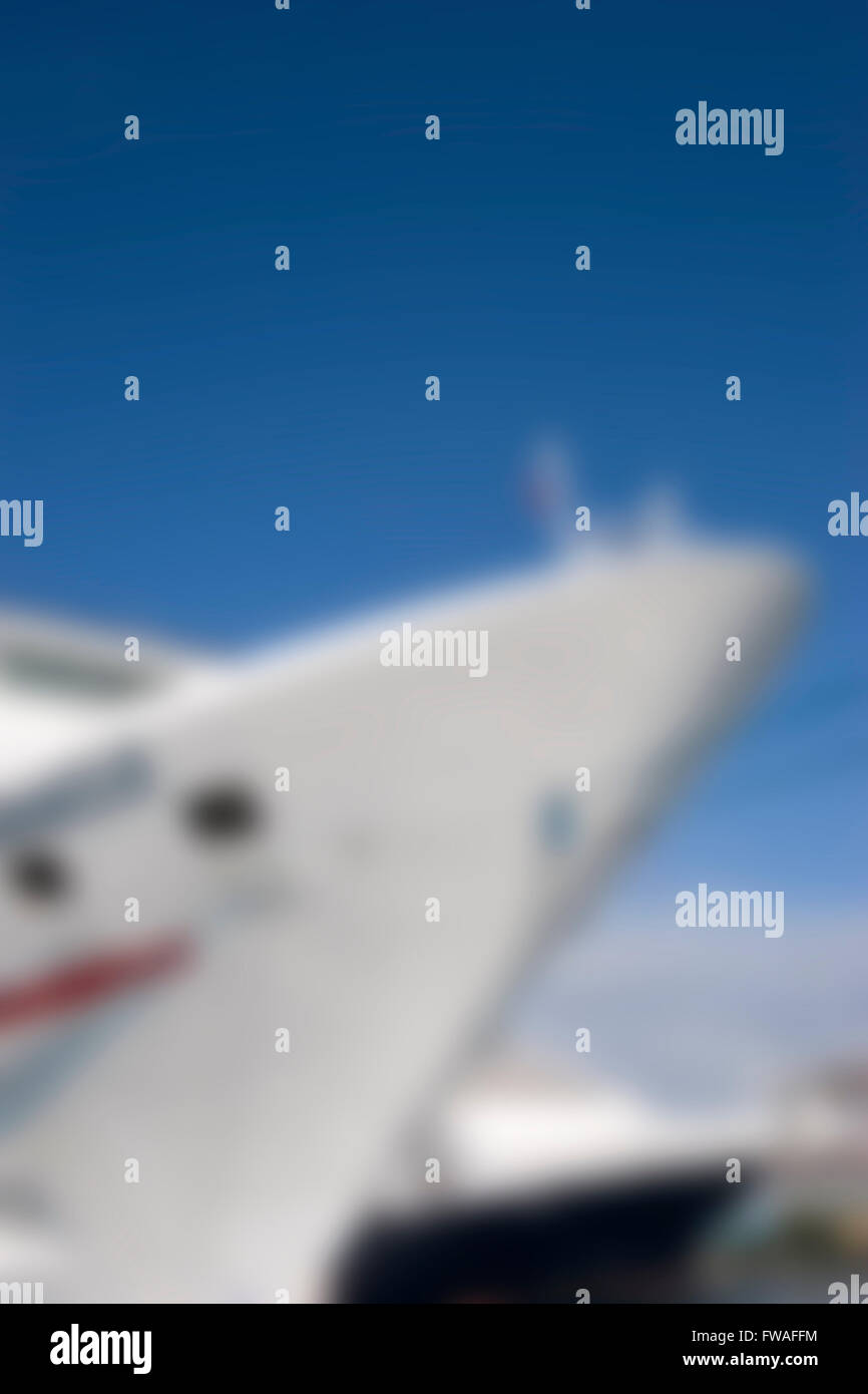 Blurred cruise ship in port Stock Photo - Alamy