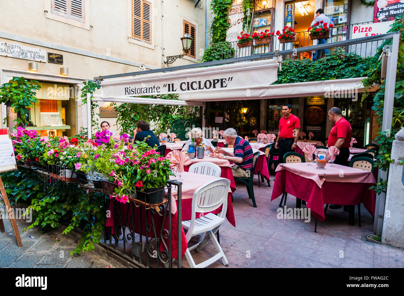Sicilian restaurant taormina hi-res stock photography and images - Alamy