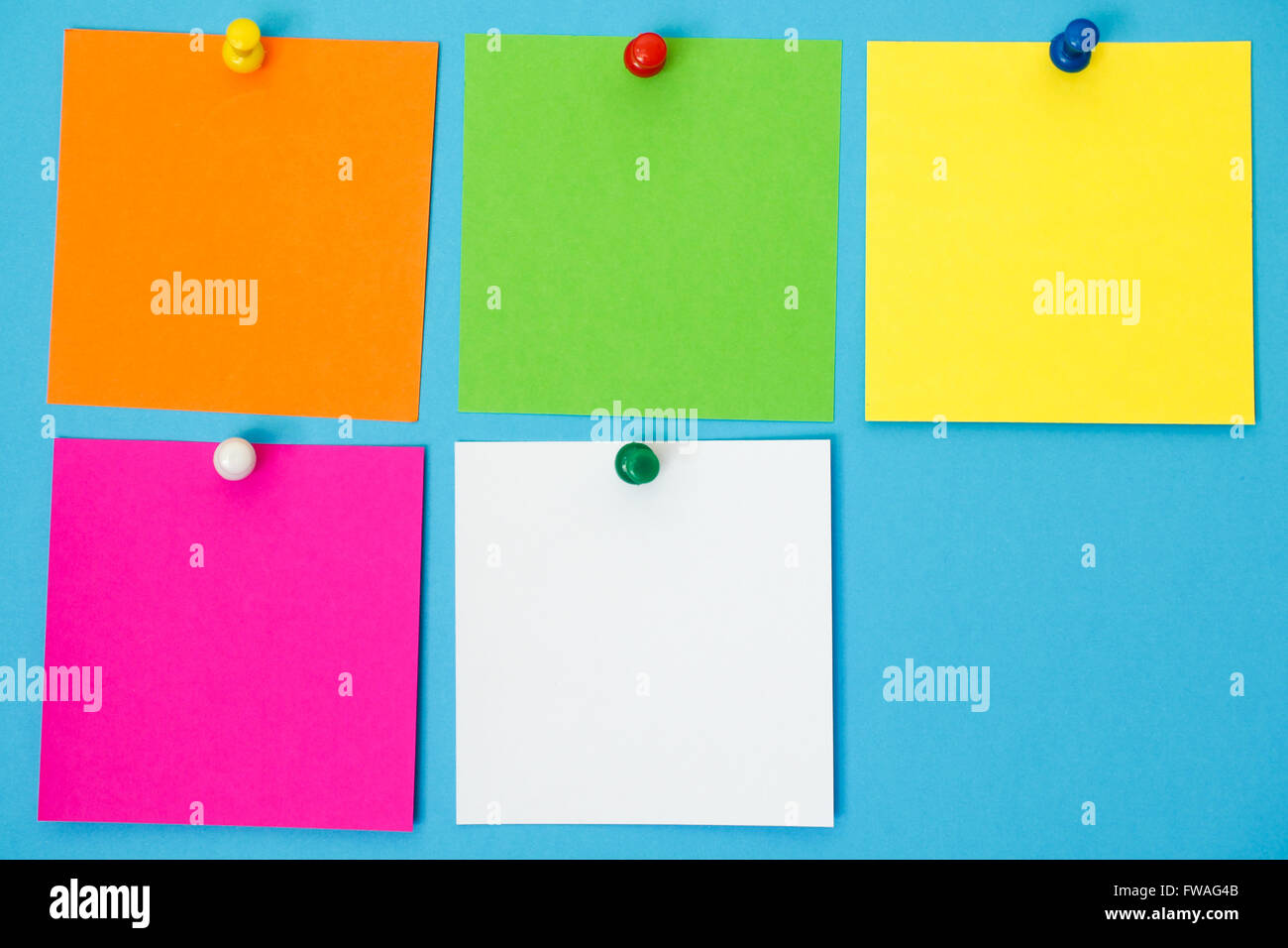 Colored Note Squares Stock Photo - Alamy