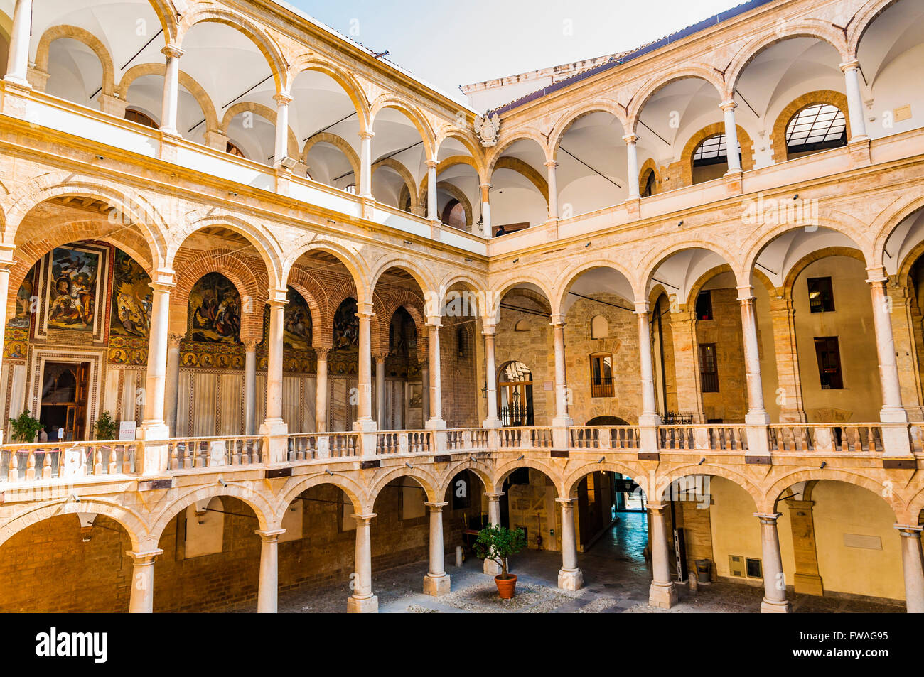 Palazzo Dei Normanni Cloister Palace Of The Normans Palermo Sicily Palazzo Dei Normanni Cloister Palace Of The Normans Palermo Sicily