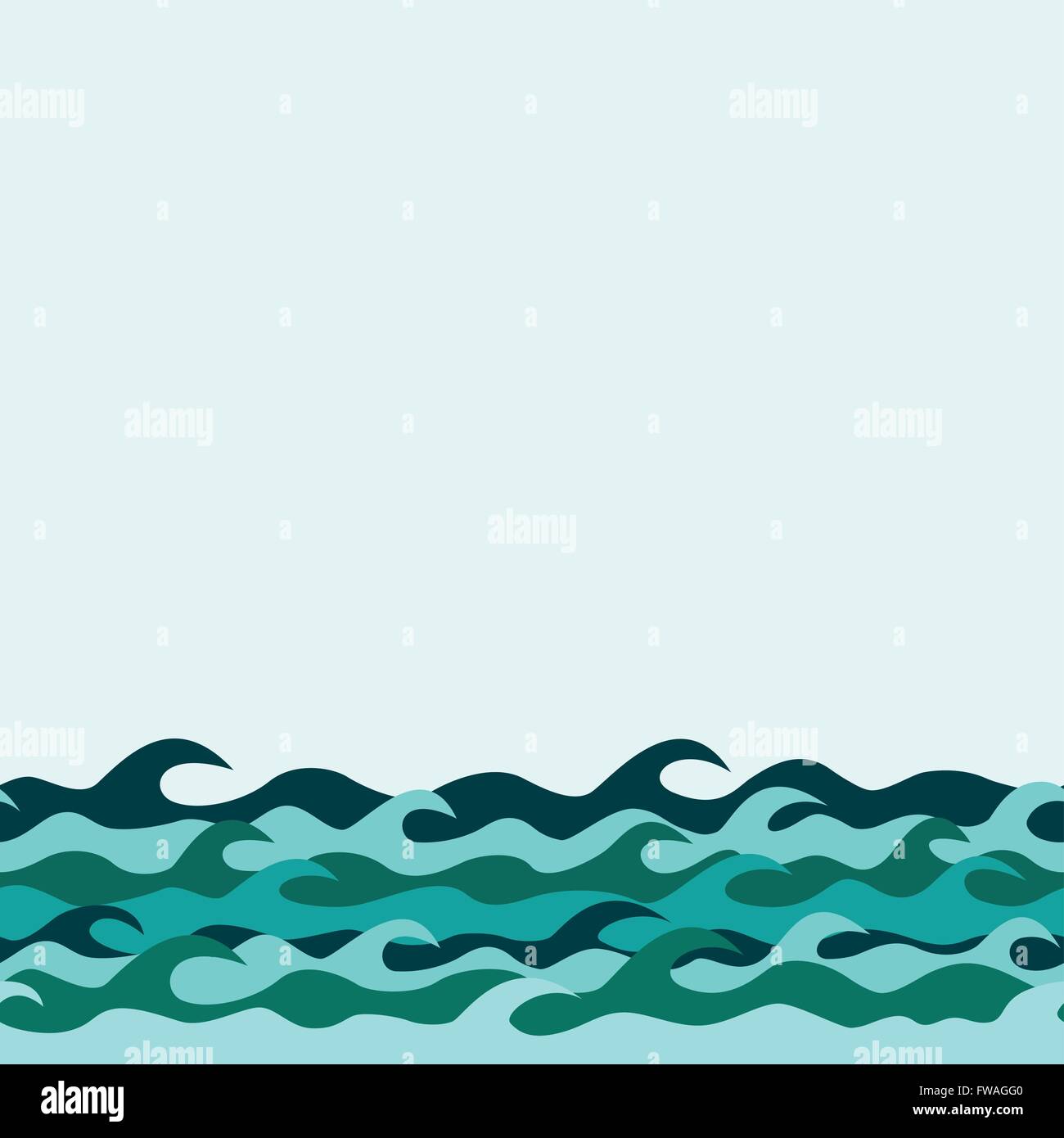 Ocean Waves Border