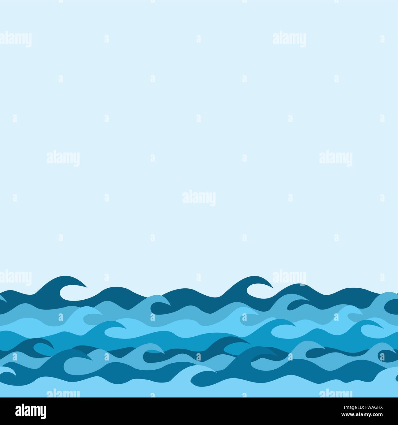 Water Waves Border