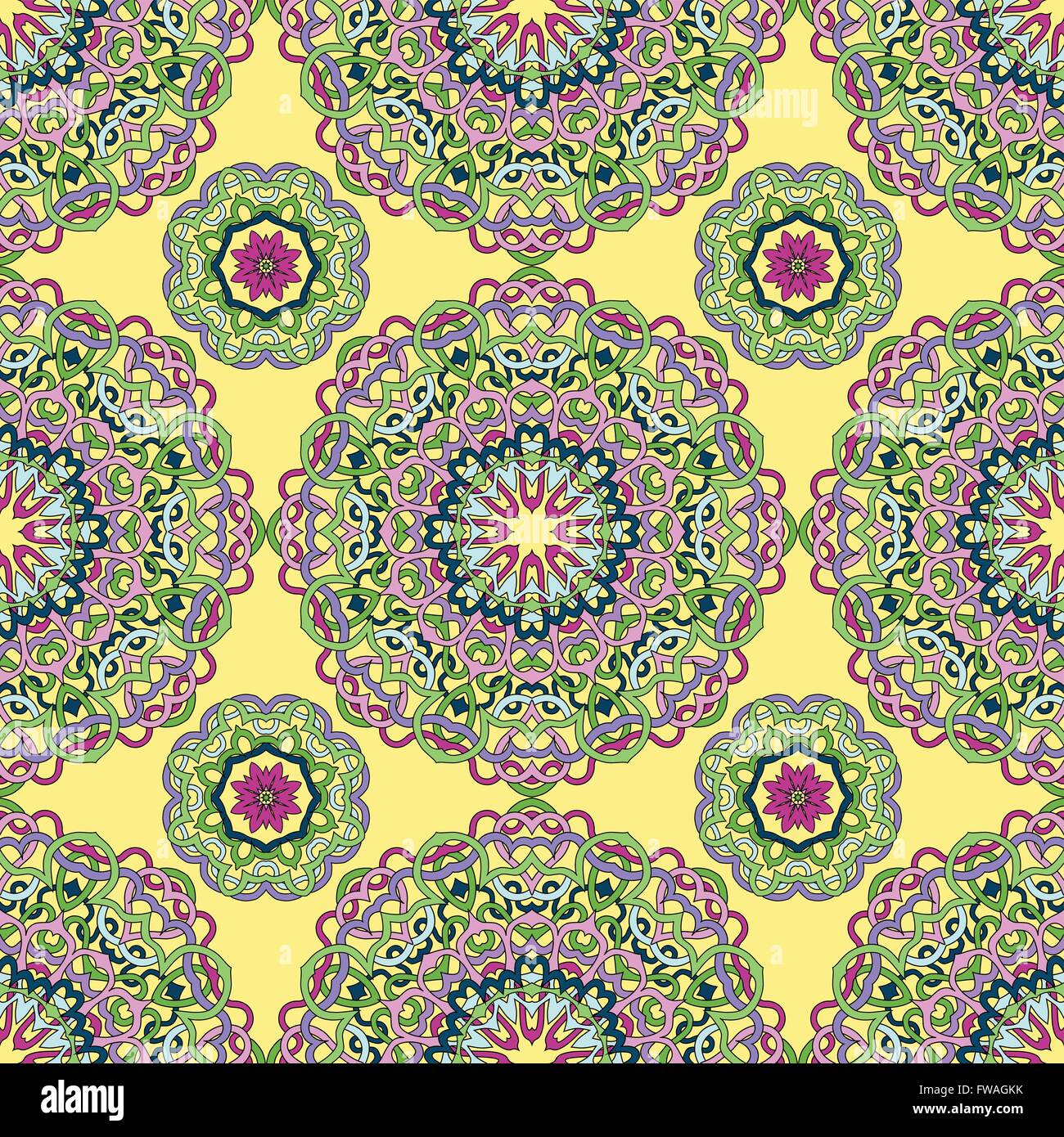 Seamless pattern from abstract elements in ethnic style Stock Vector ...