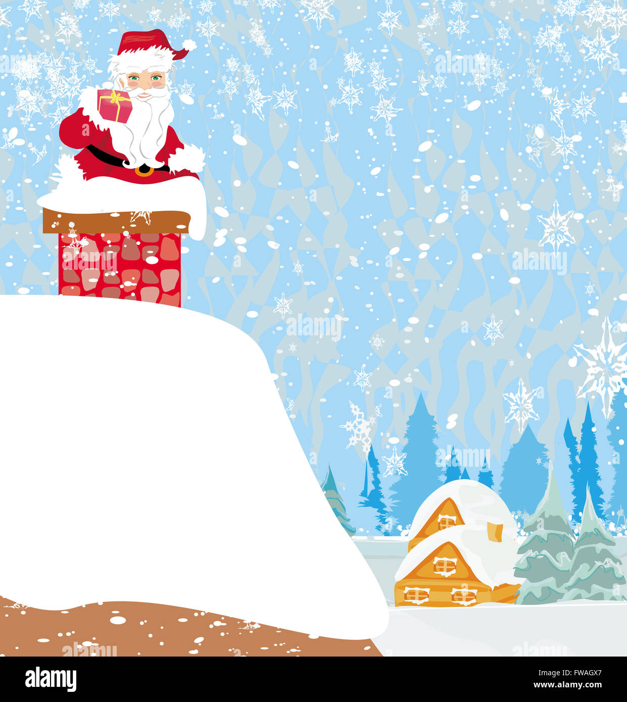 Santa Claus stuck in the chimney Stock Photo - Alamy