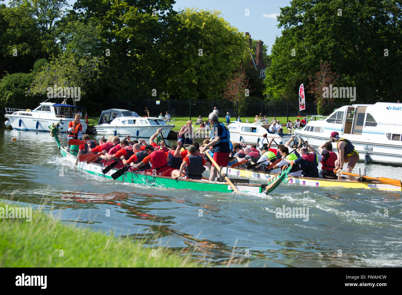 Dragon boats racing Stock Photo - Alamy