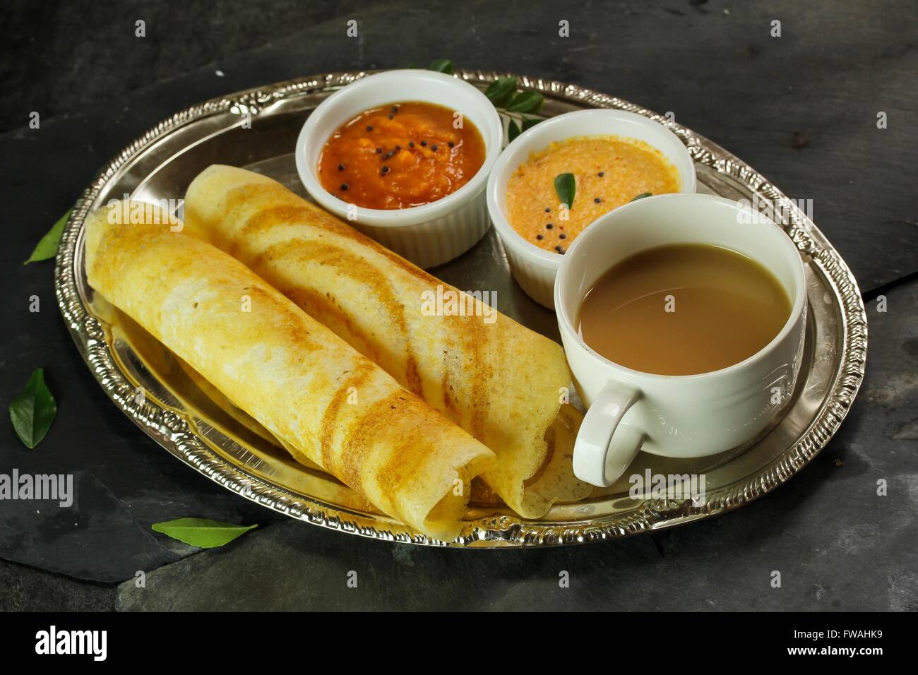 South Indian Breakfast With Tea
