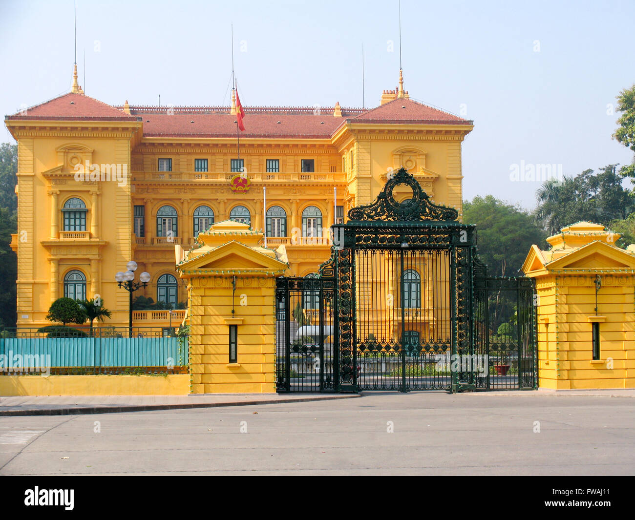 The Presidential Palace of Vietnam, French colonial building, in Hanoi ...