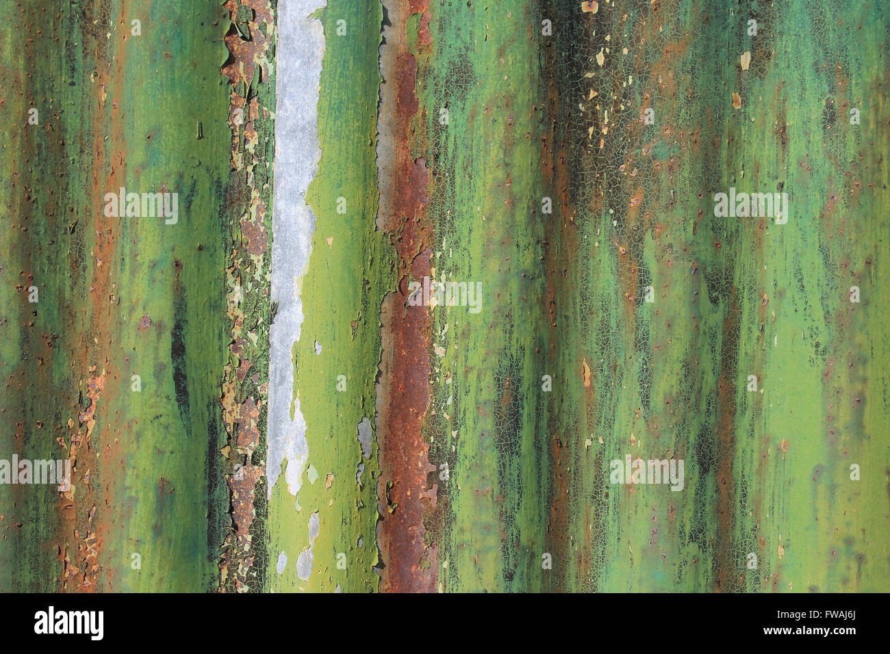 Green-painted galvanized, corrugated steel panel Stock Photo - Alamy
