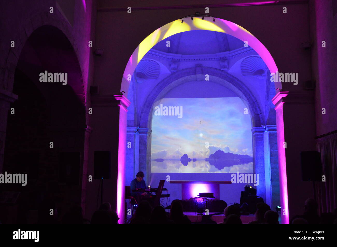 Concert in a small Church Stock Photo - Alamy