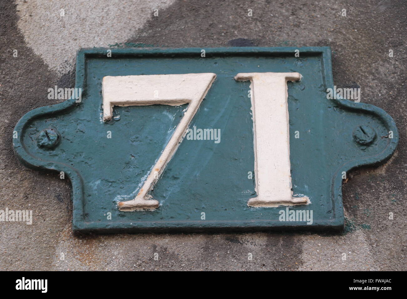 House number 71 in the city of Saint Cloud, France Stock Photo - Alamy