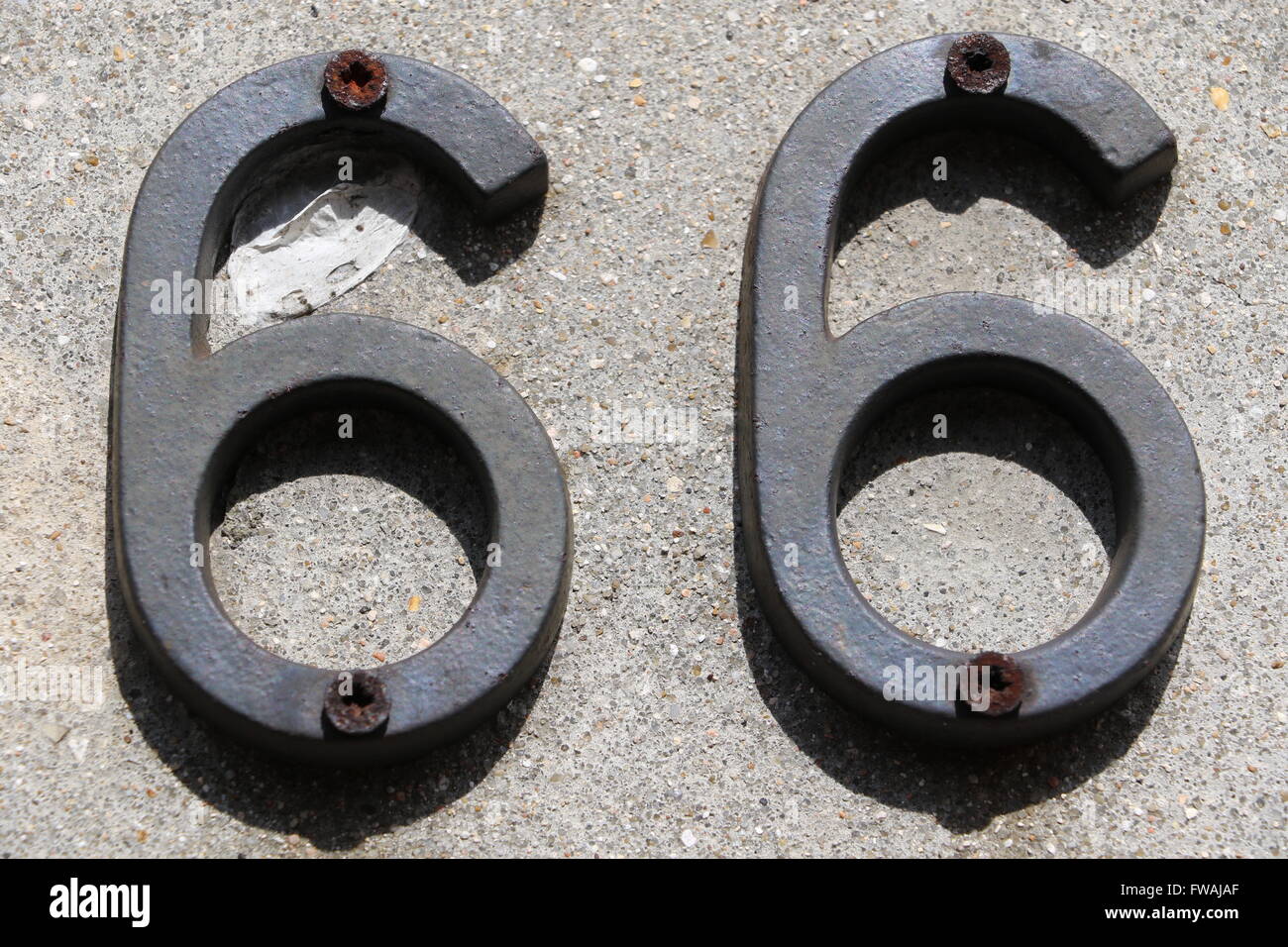 House number 66 sign hi-res stock photography and images - Alamy